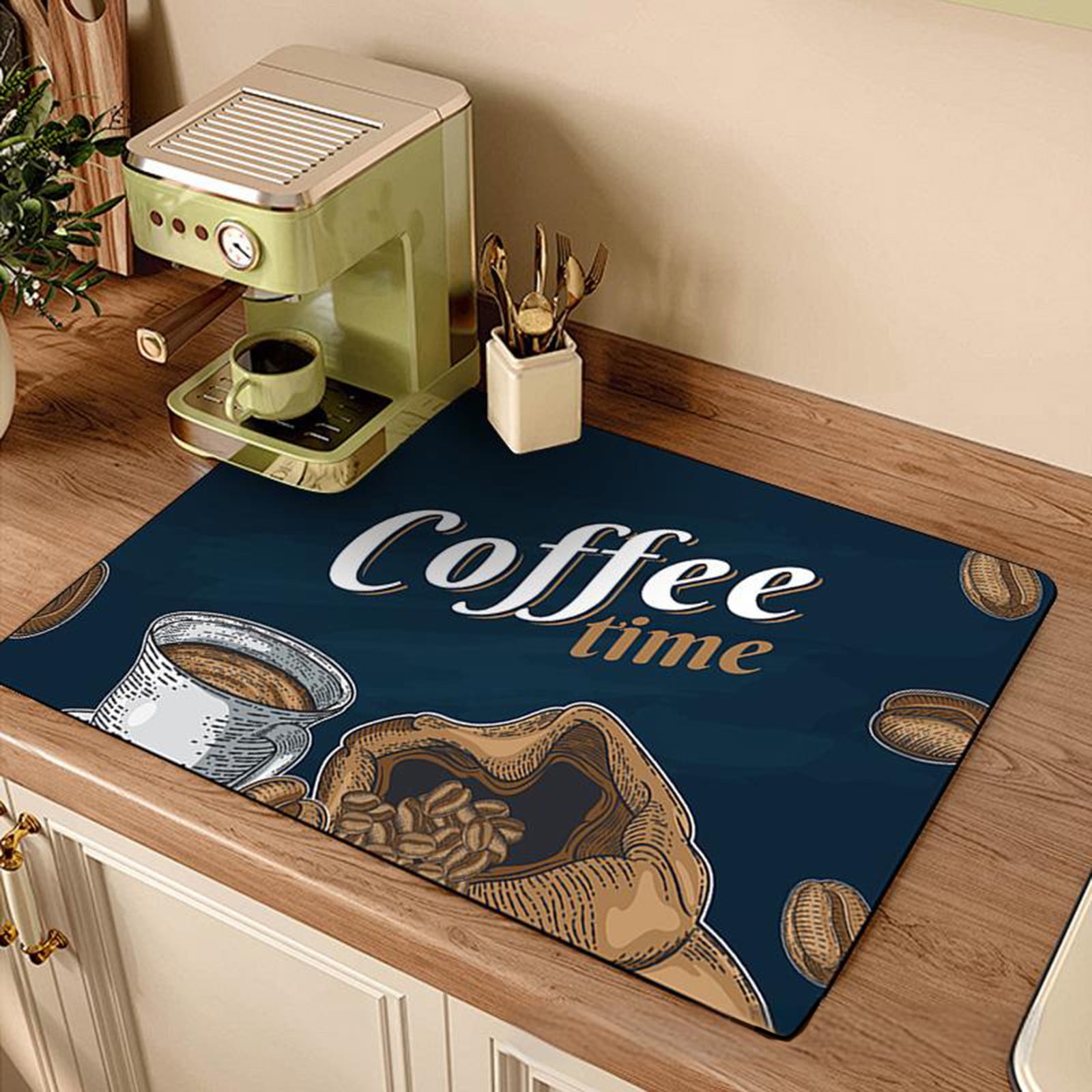 Blukids Coffee Bar Mats Coffee Maker Mat for Countertops Coffee Station ...