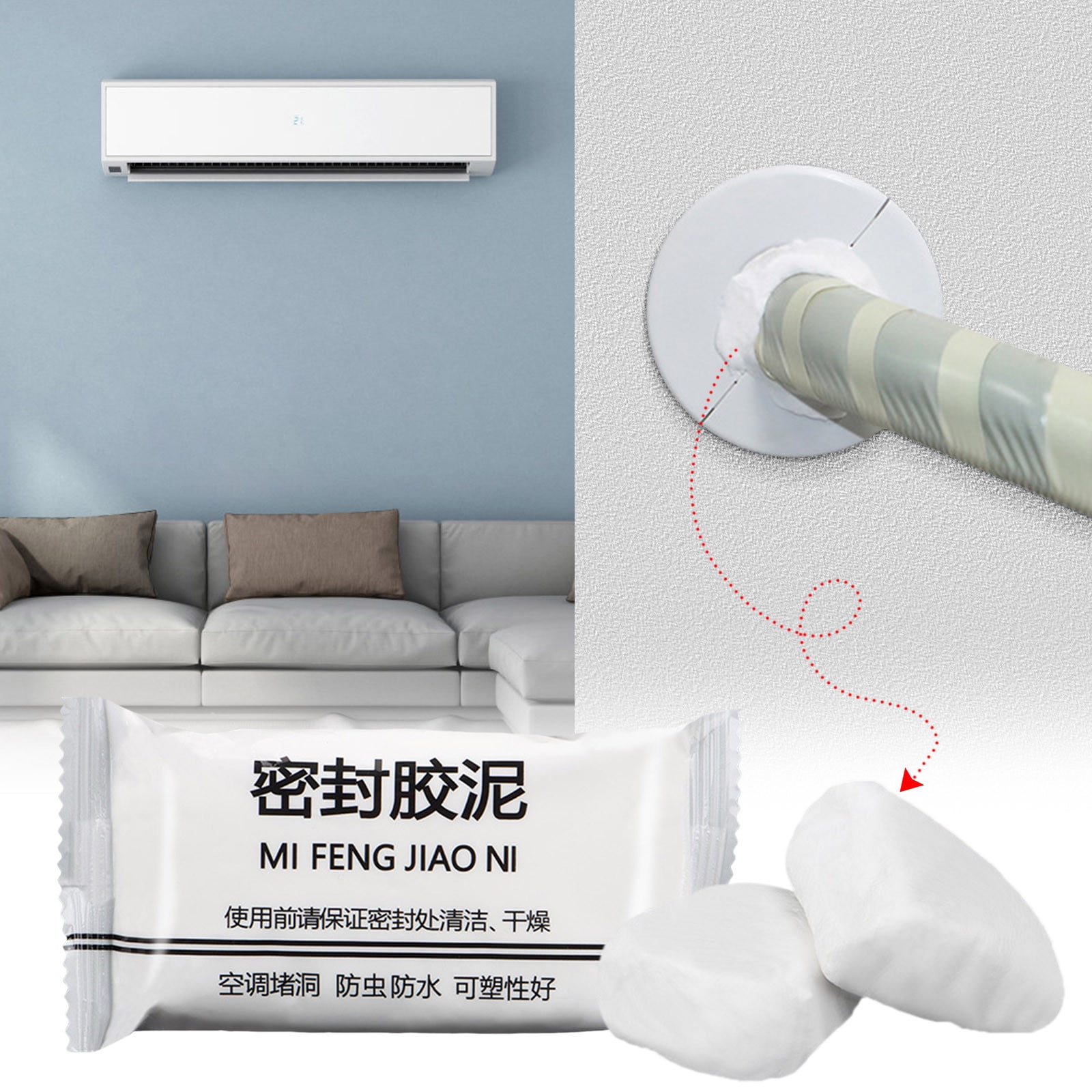 Blukids Duct Seal Repair Sealing Clay Waterproof White Moldable ...