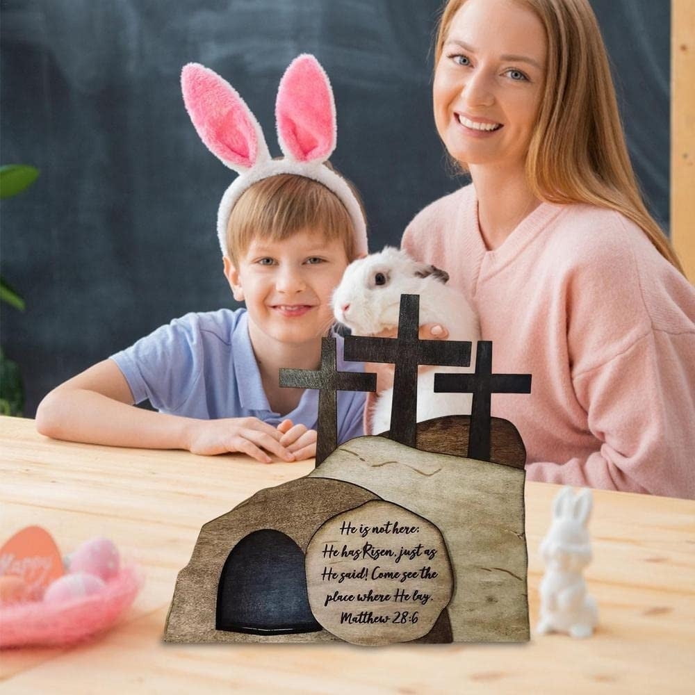 Blukids Empty Tomb Easter Decor Easter Resurrection Scene and Cross ...