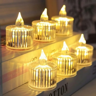 Blukids LED Crystal Candle Light Table Centrepiece Flameless Candles ...