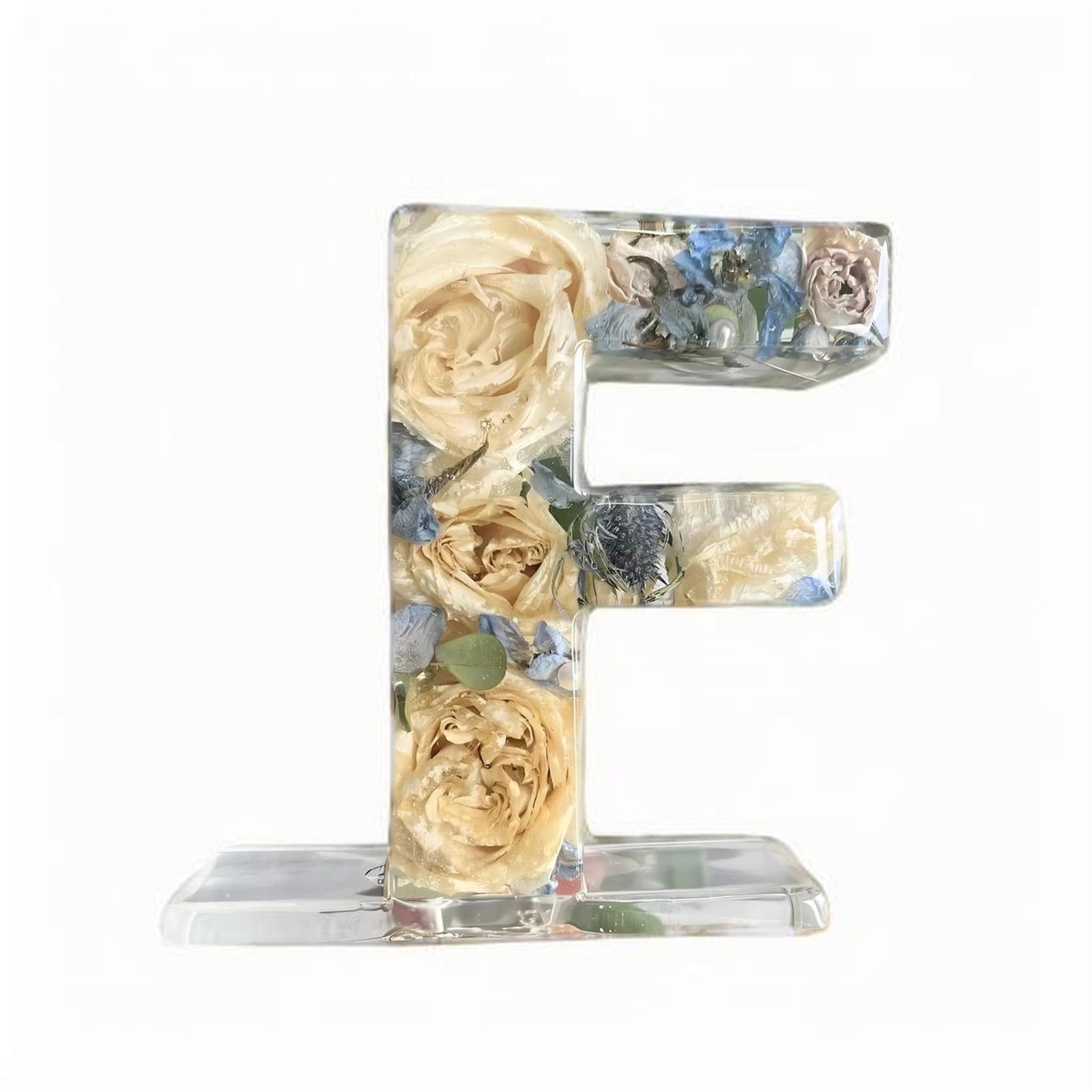 Blukids Floral 26 Letters Resin Night Light, Dried Flower Letters Night ...