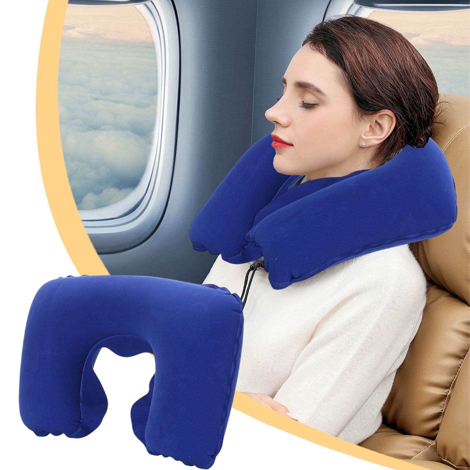 Blukids Headrest Soft U Shaped Cushion Air Flight Inflatable Pillows ...