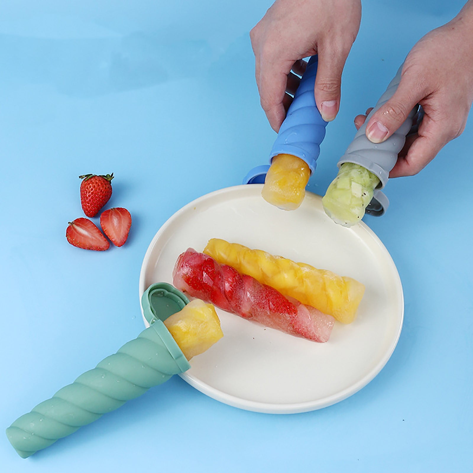 Blukids Ice cube mold Silicone ice cream mold Silicone cupcake Cartoon ...