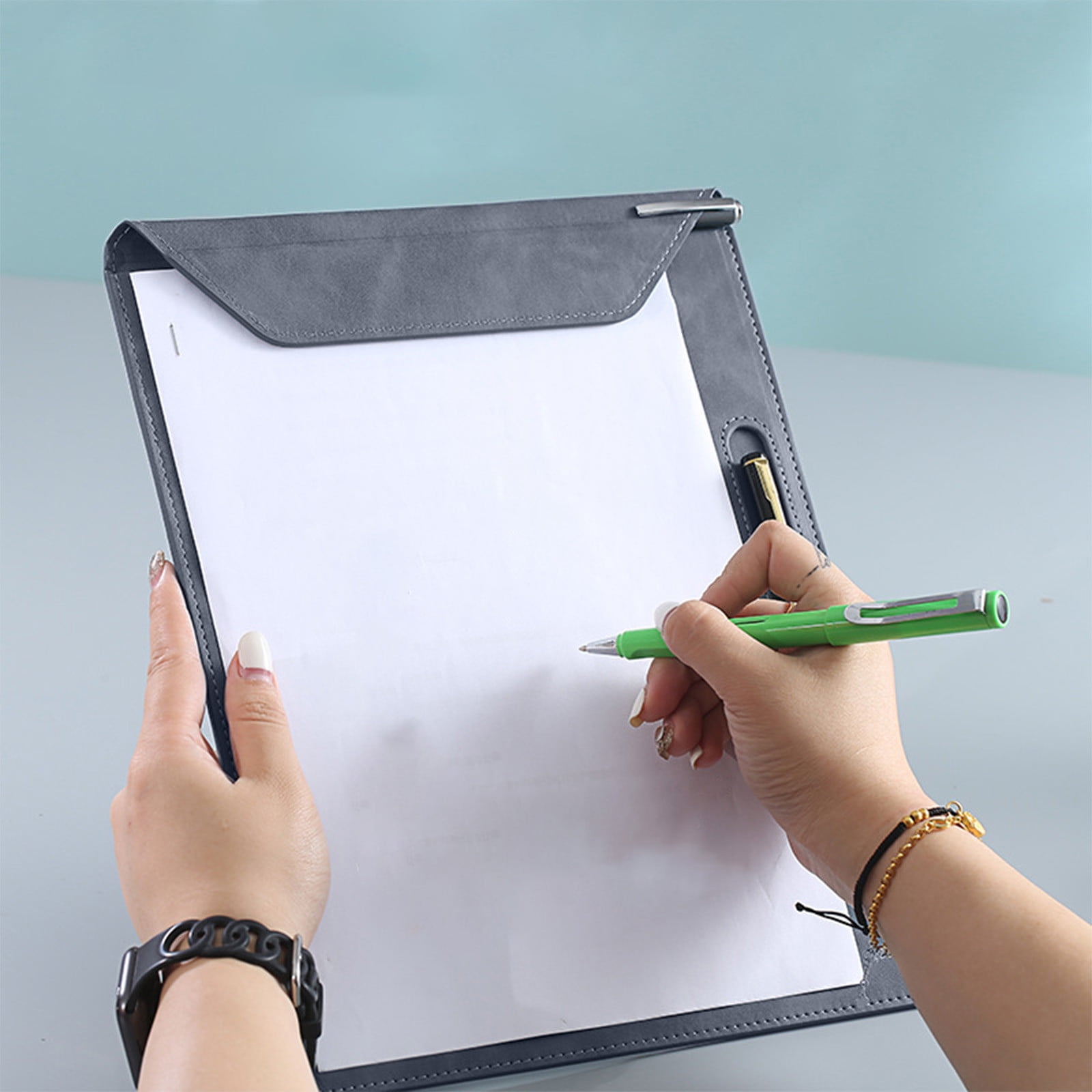 Blukids Imitation Leather A4 Foldable Clipboard Business Thicken PU ...