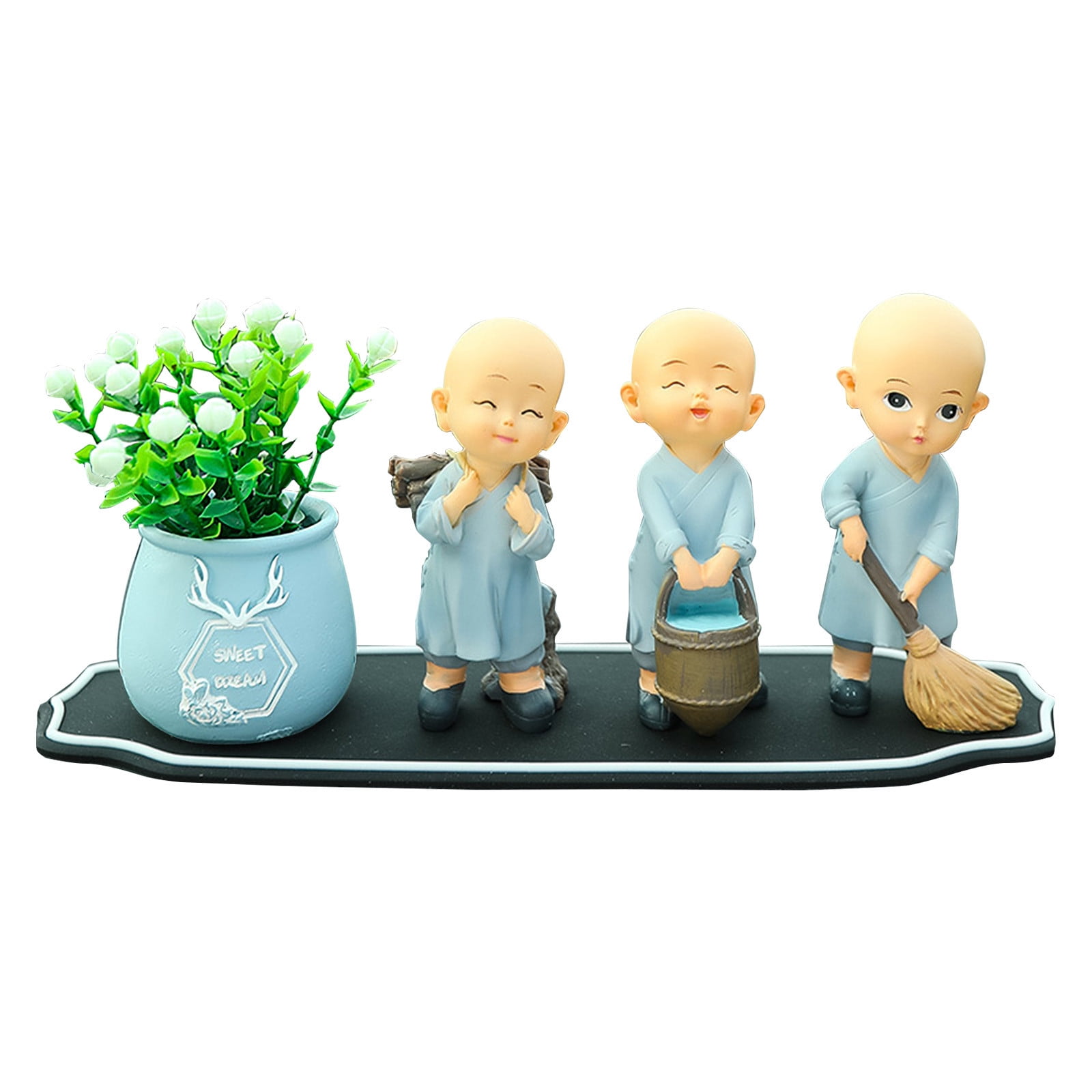 Blukids Kingzhuo Baby Buddha Statue Cute Buddha Monk Figurines Statue ...