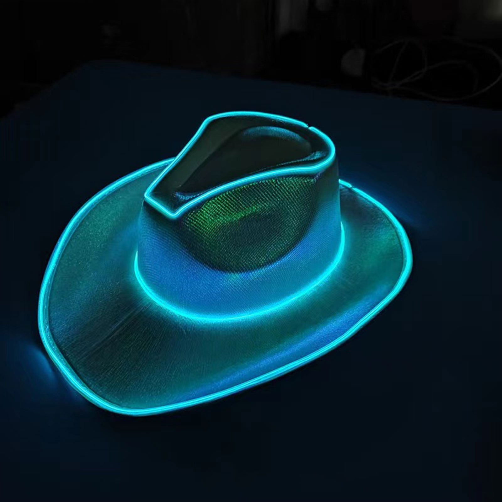 Blukids LED Light Up Cowboy Hat Party Hat with Flashing Modes, Unisex Adult Battery Operated ...