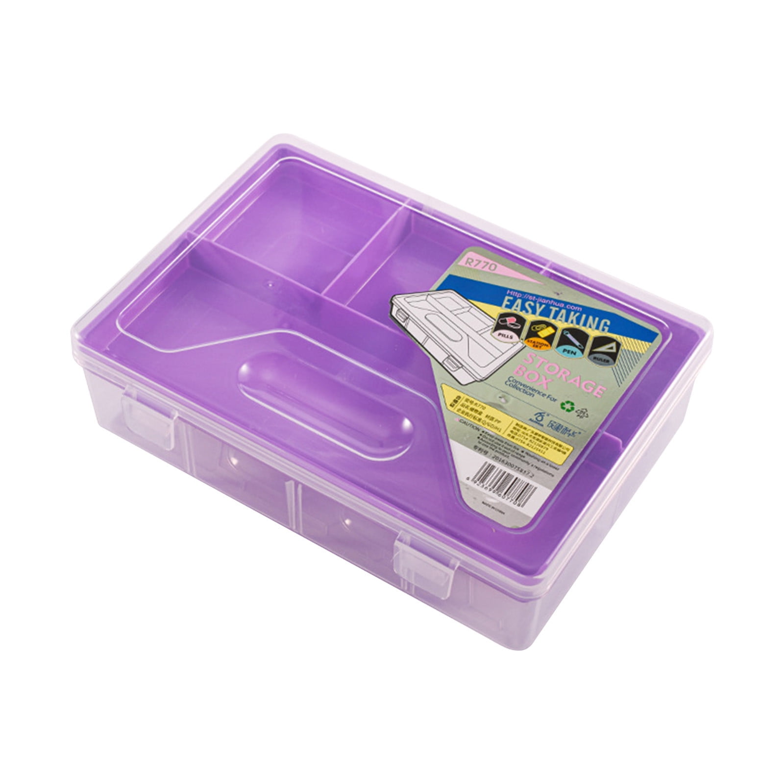 Blukids Large Plastic Pencil Box with 2 Layer, Multifucional Clear ...