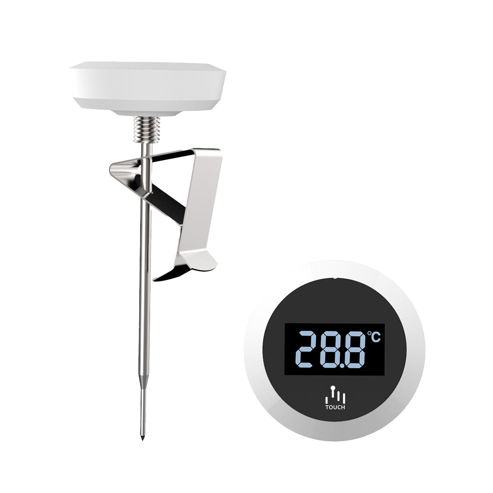 Blukids Milk Thermometer for Coffee with Stainless Steel Probe Coffee ...