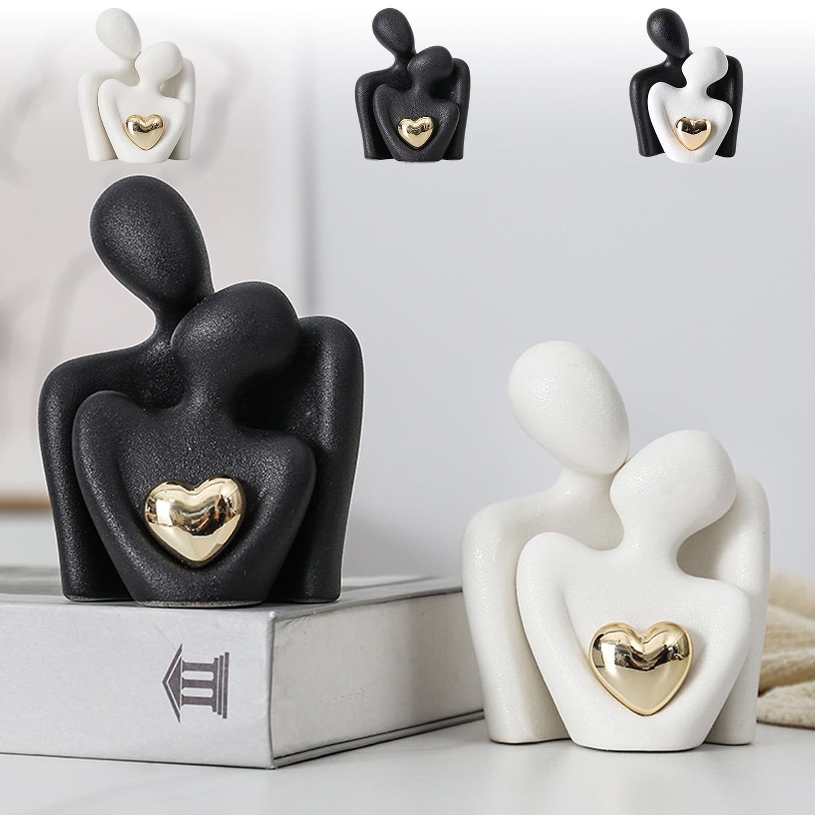 Blukids Mini Couple Statue Tv Stand Decor Items, Novelty Sculpture ...