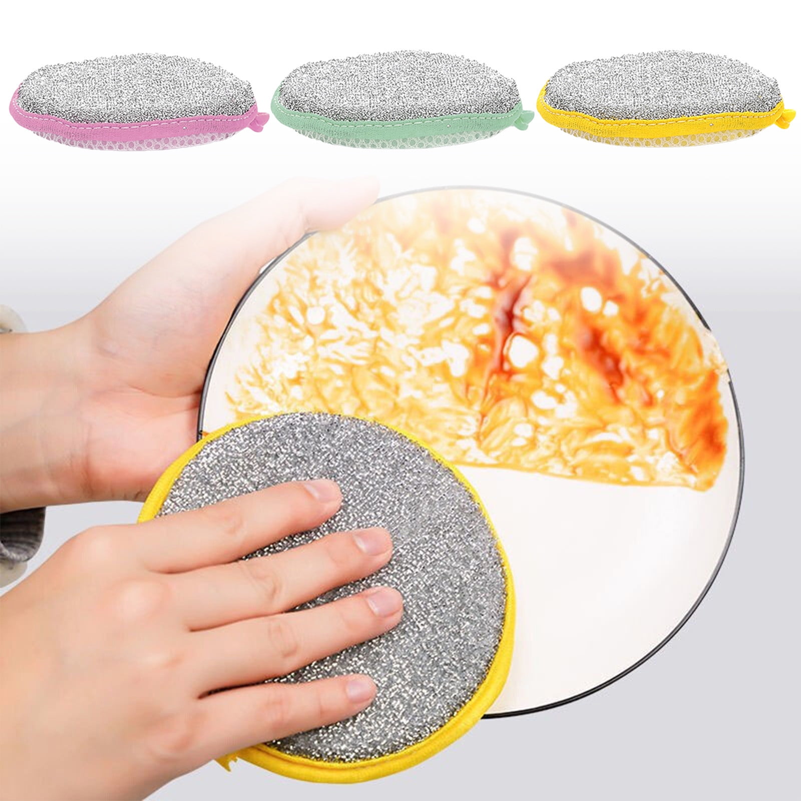 Blukids Multi Purpose Scrub Sponges Non Scratch Microfiber Sponge ...