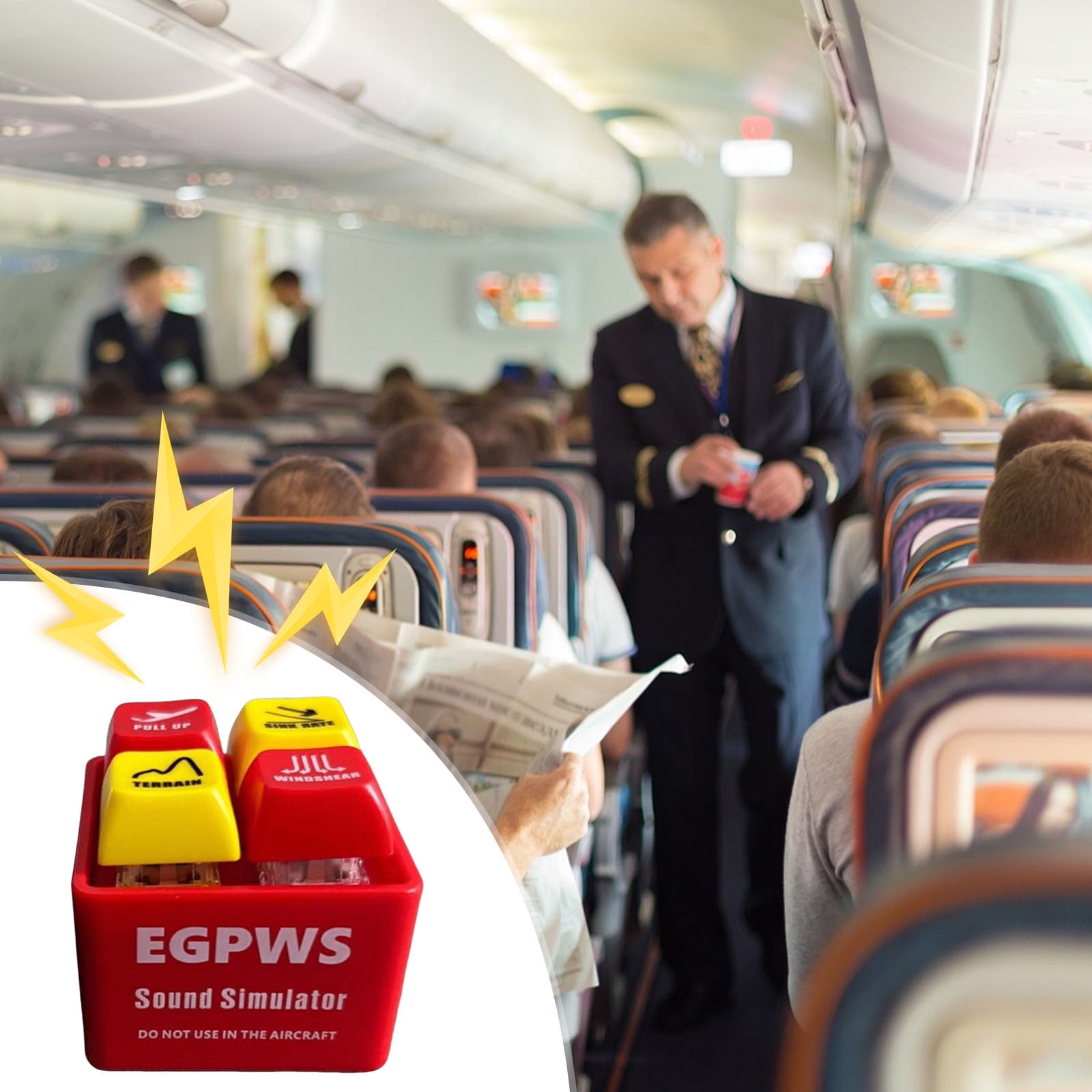 Blukids Pilot and Crew Alert Keychain EGPWS Warning Sound Simulator ...