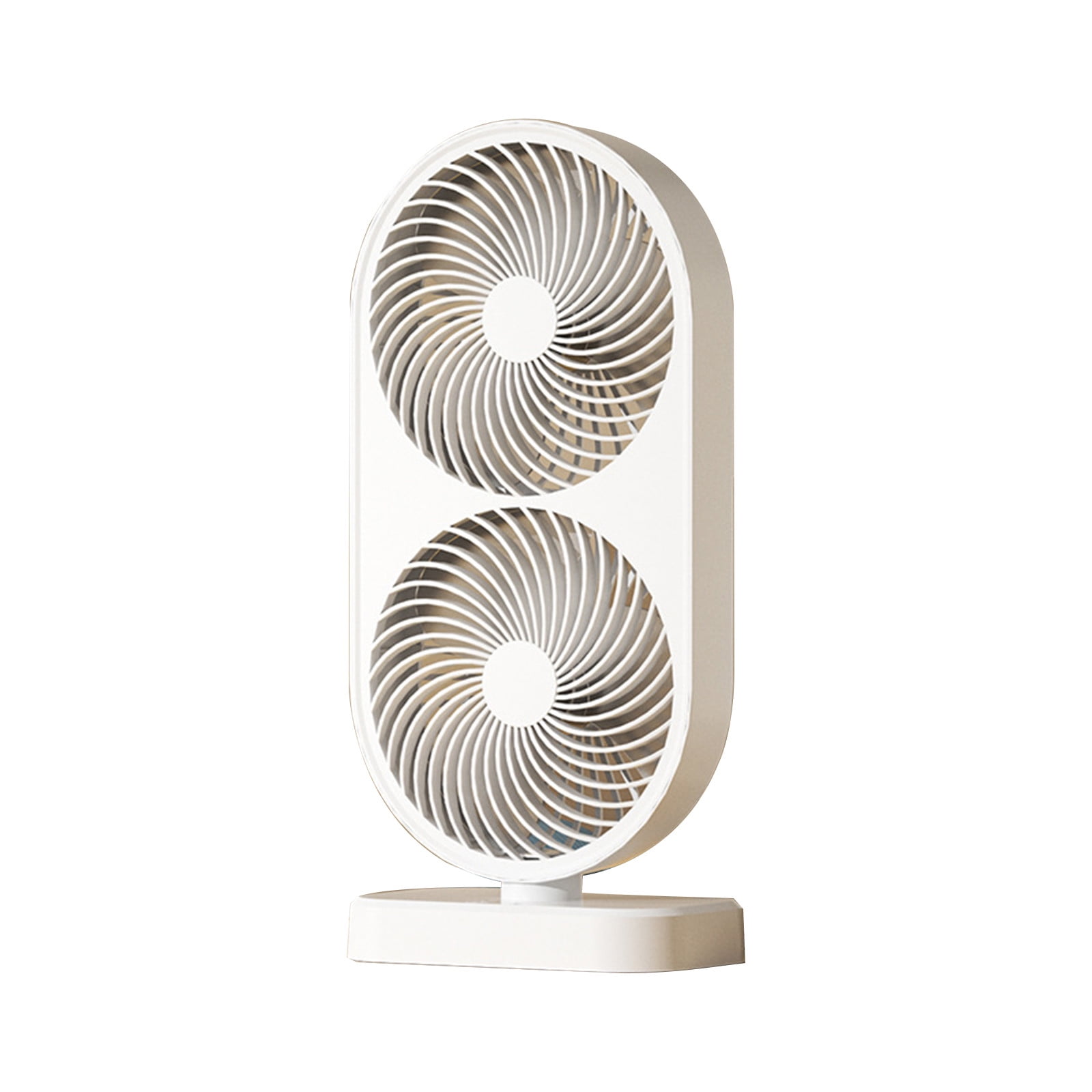 Blukids Portable Desk Fan with 2 Head,USB Rechargeable,Strong Wind,Long ...