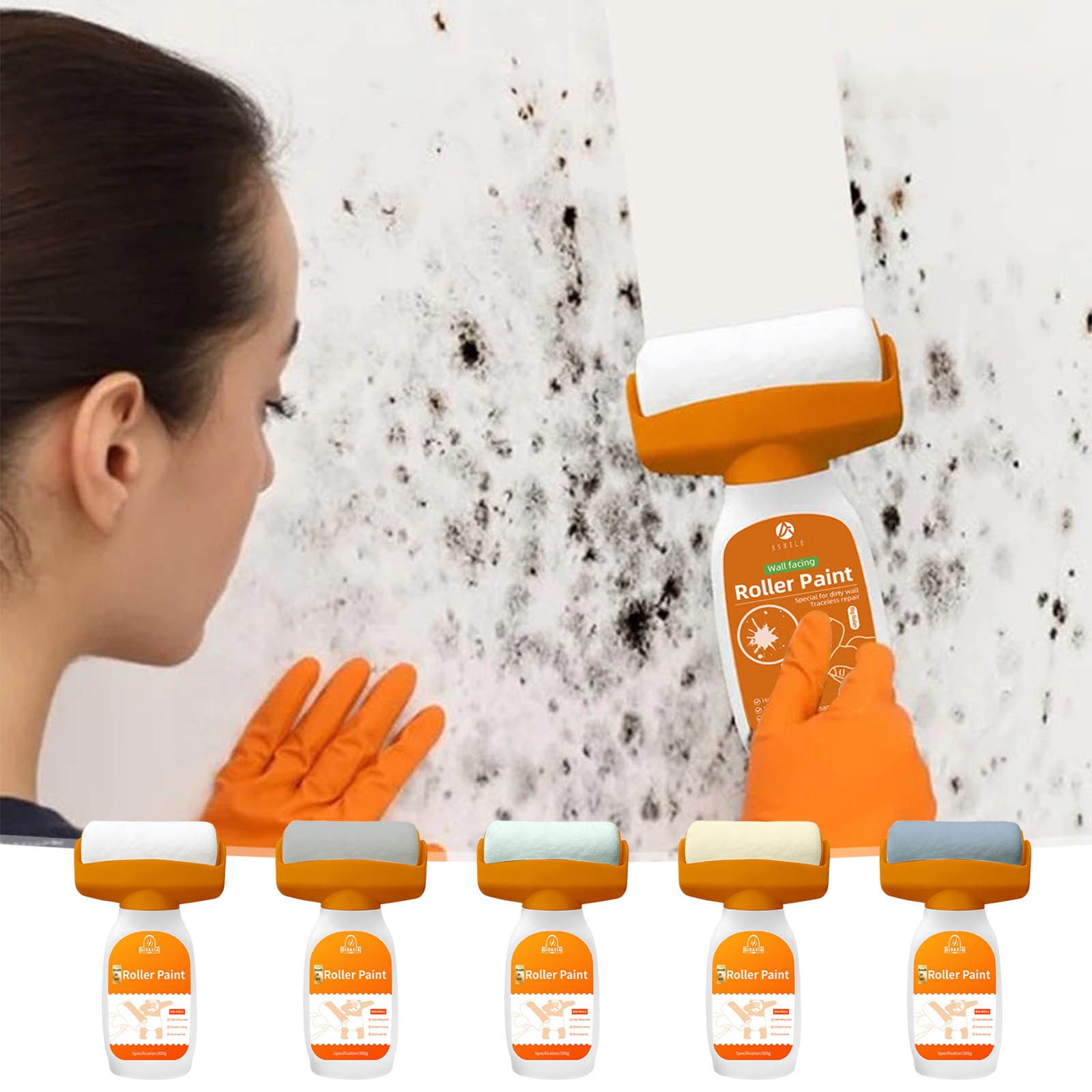 Blukids Portable Wall Paint Roller Kit for Cleaning Stains, Graffiti ...