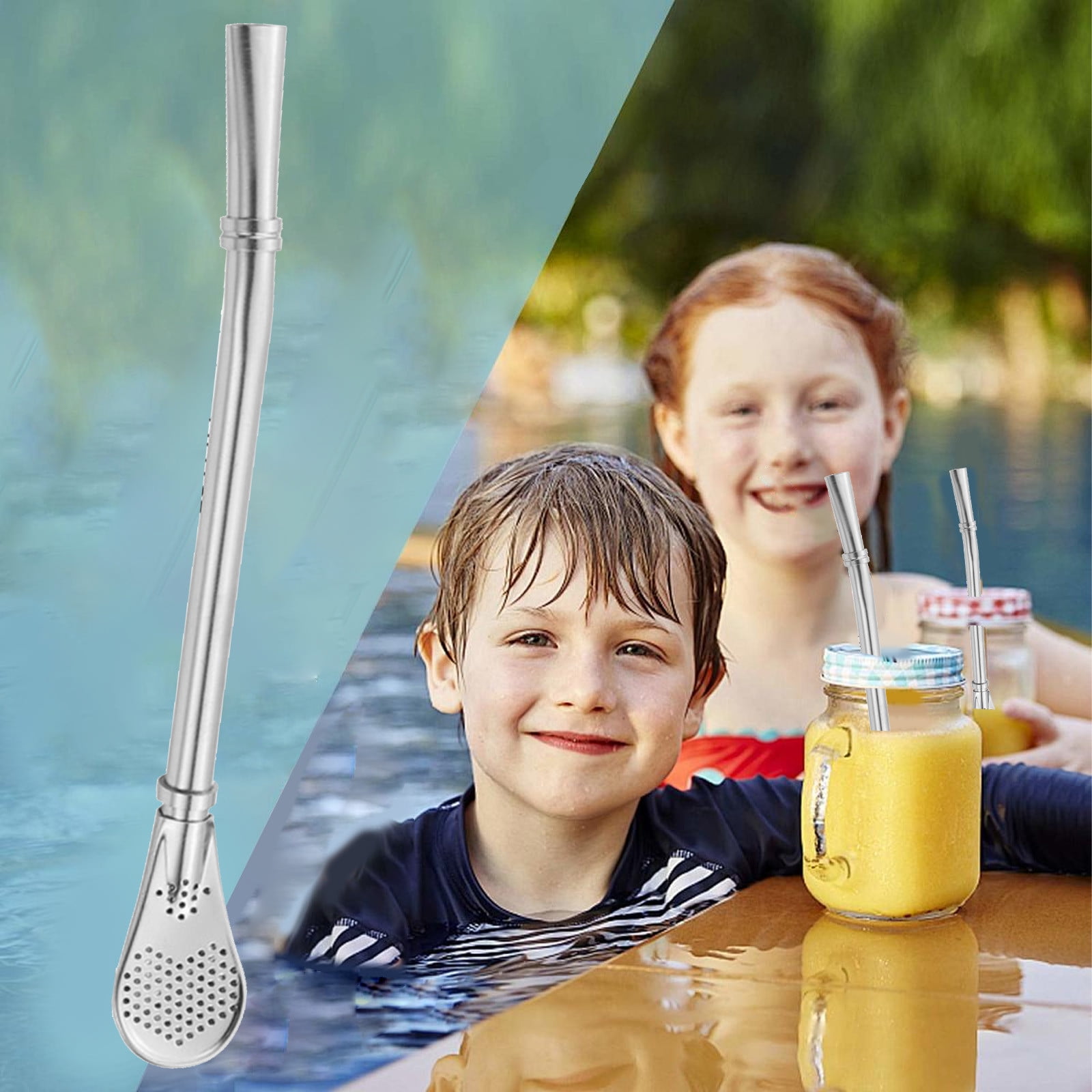 Blukids Premium Spoons Bombillas Yerba Mate Straw, SENHAI Drinking ...