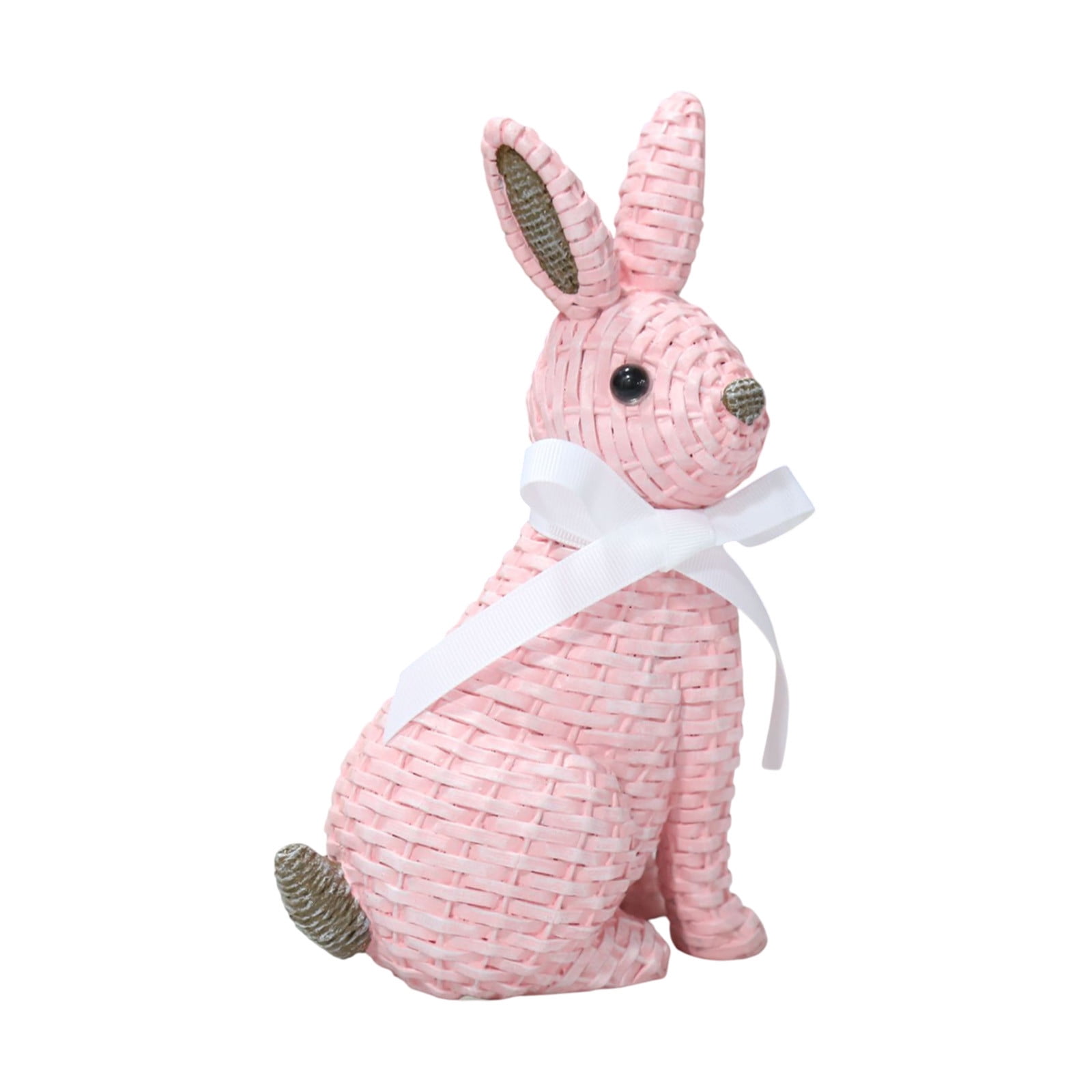 Blukids Rattan Effect Resin Bunny Easter Decor,Table Rabbit Easter ...
