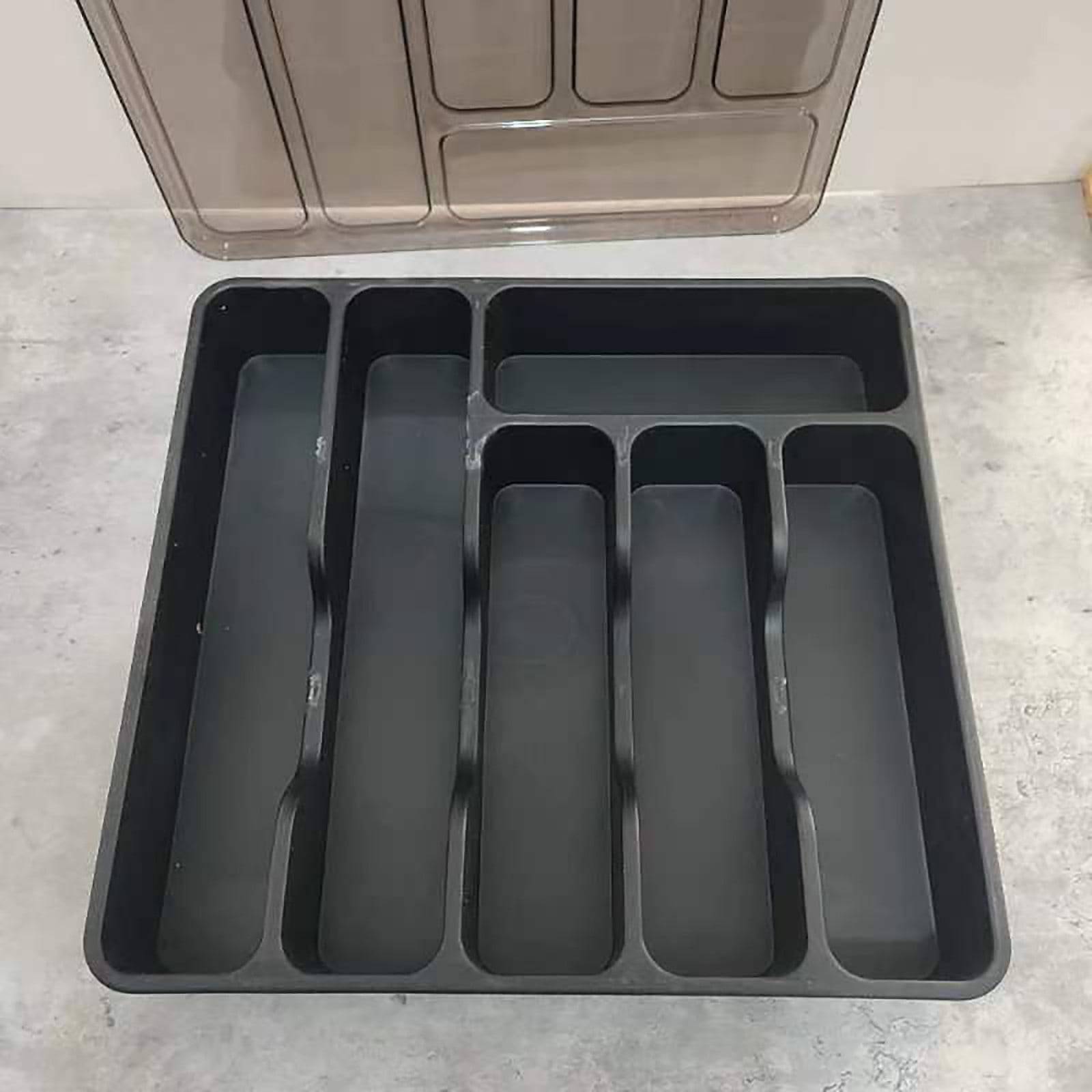 Blukids Silverware Organizer with Lid, Covered Utensil Tray for Kitchen ...