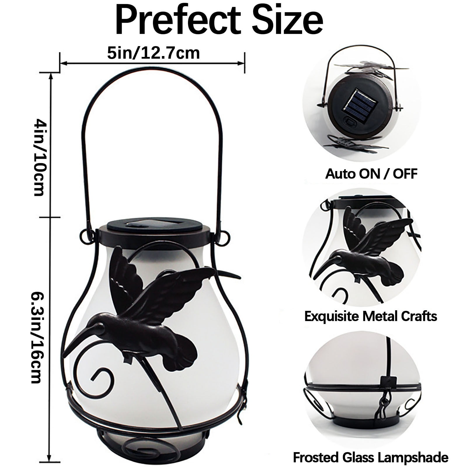 Blukids Solar Lanterns, Hanging Outdoor Lantern with Dragonflies LED ...
