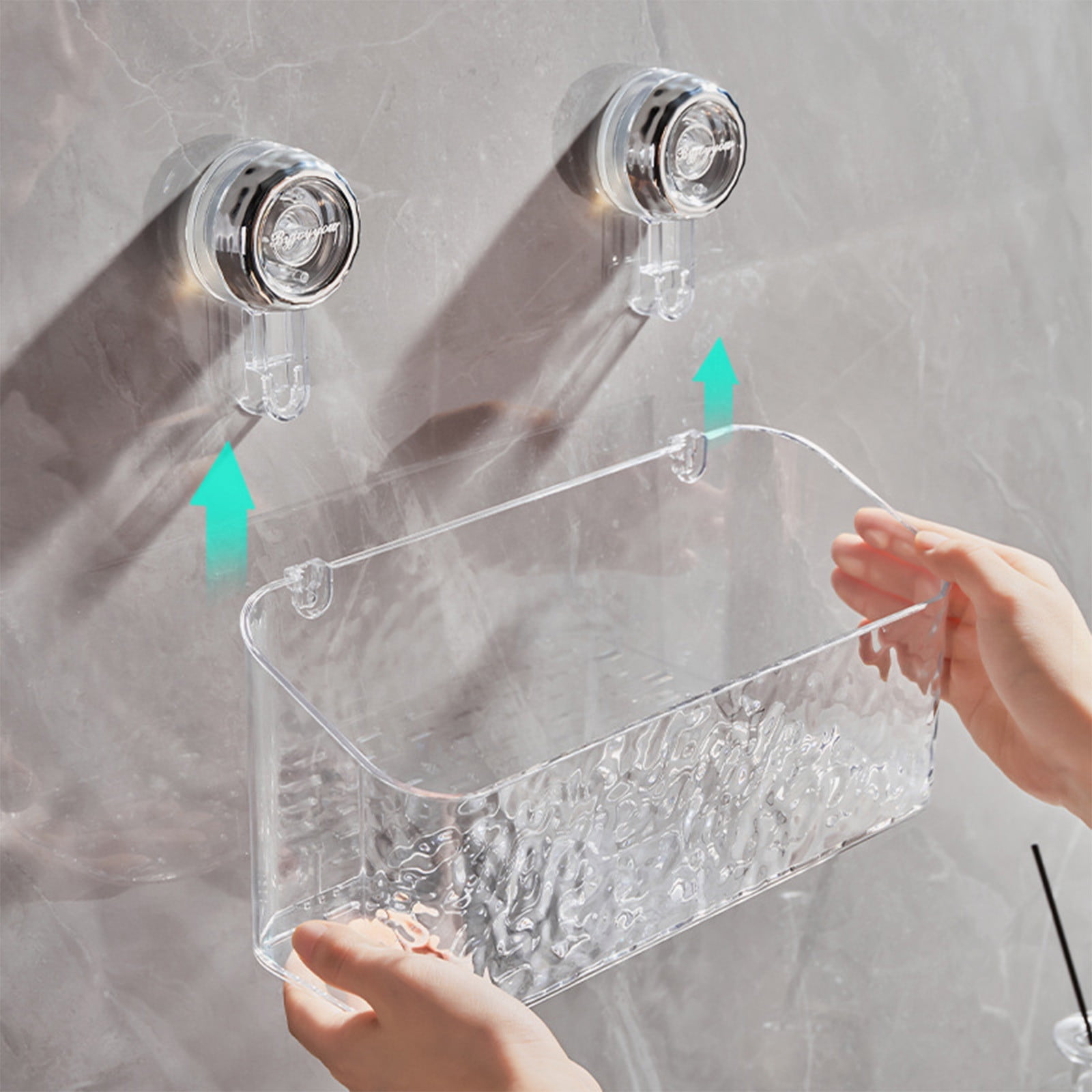 Blukids Suction Cup Shower Basket Easy Install Bathroom Storage No ...