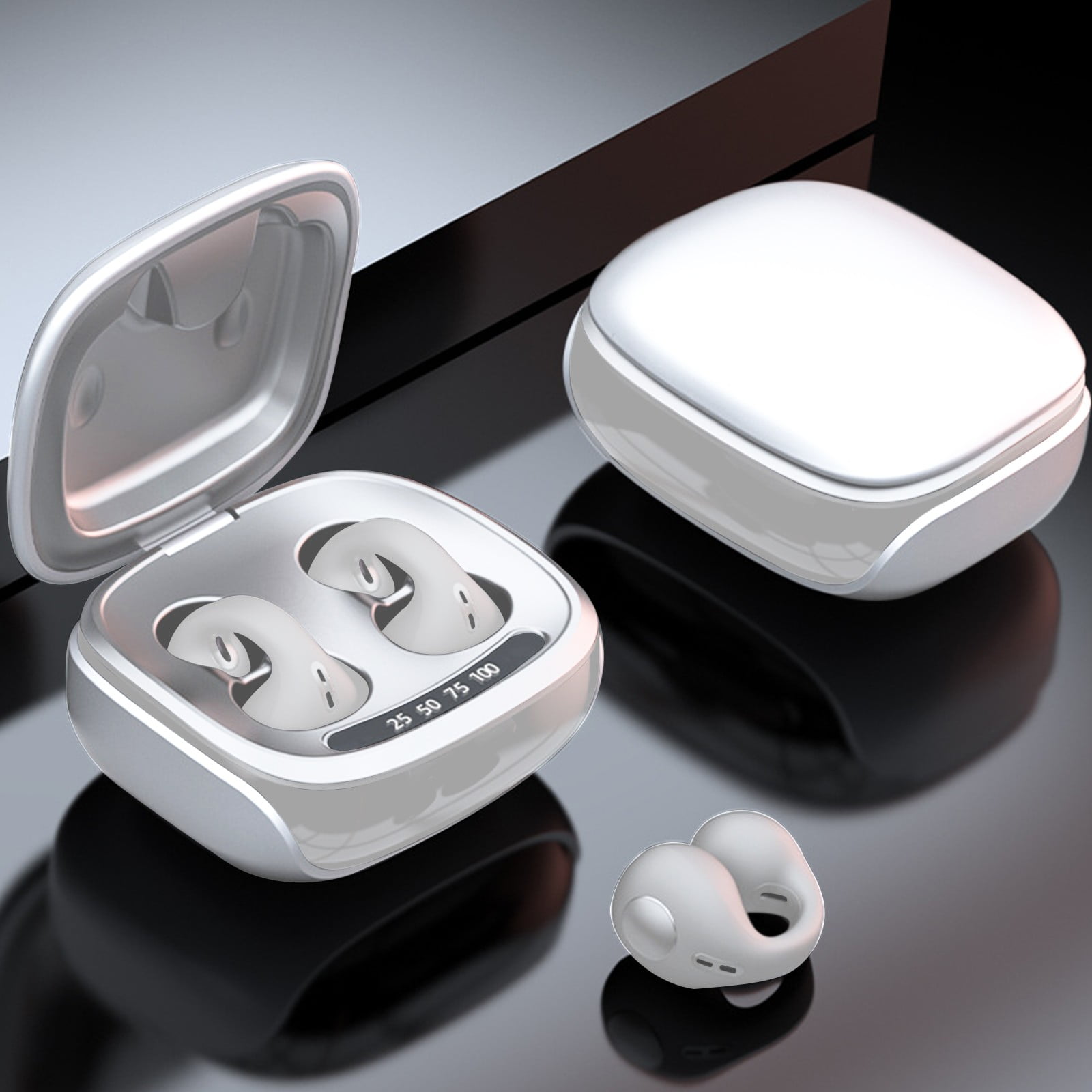 Wanfds True Wireless Earbuds Bluetooth Headphones with Earhook,Noise ...