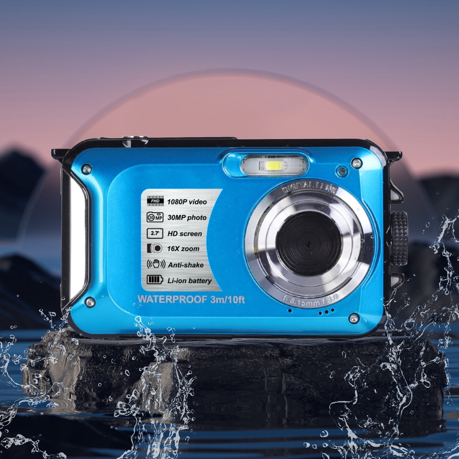 Blukids Waterproof Digital Camera, FHD 1080P Rechargeable Camera ...