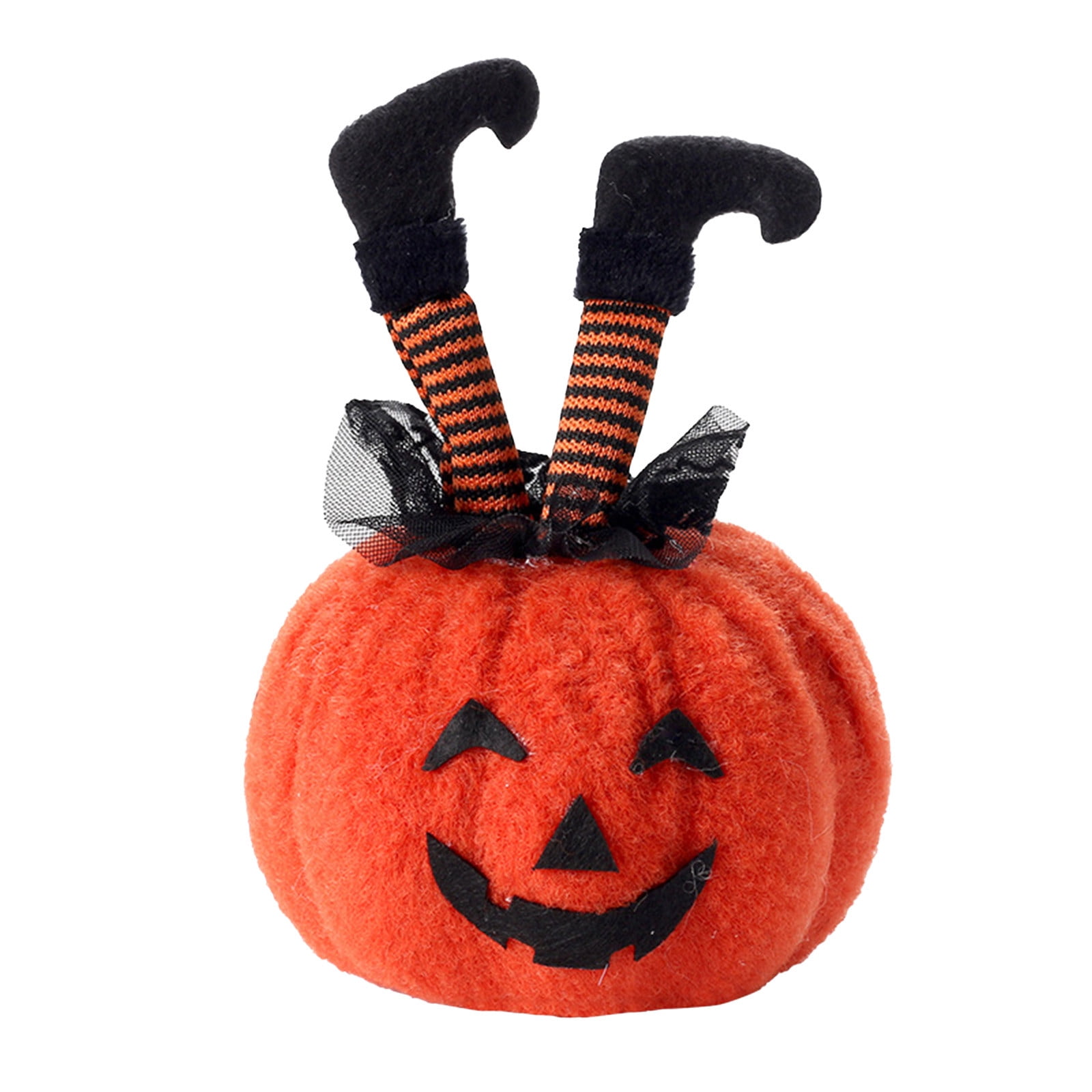 Blukids Witch Feet Pumpkin Figurine Scary Halloween Decor Soft Fabric for Desktop Bookshelf ...