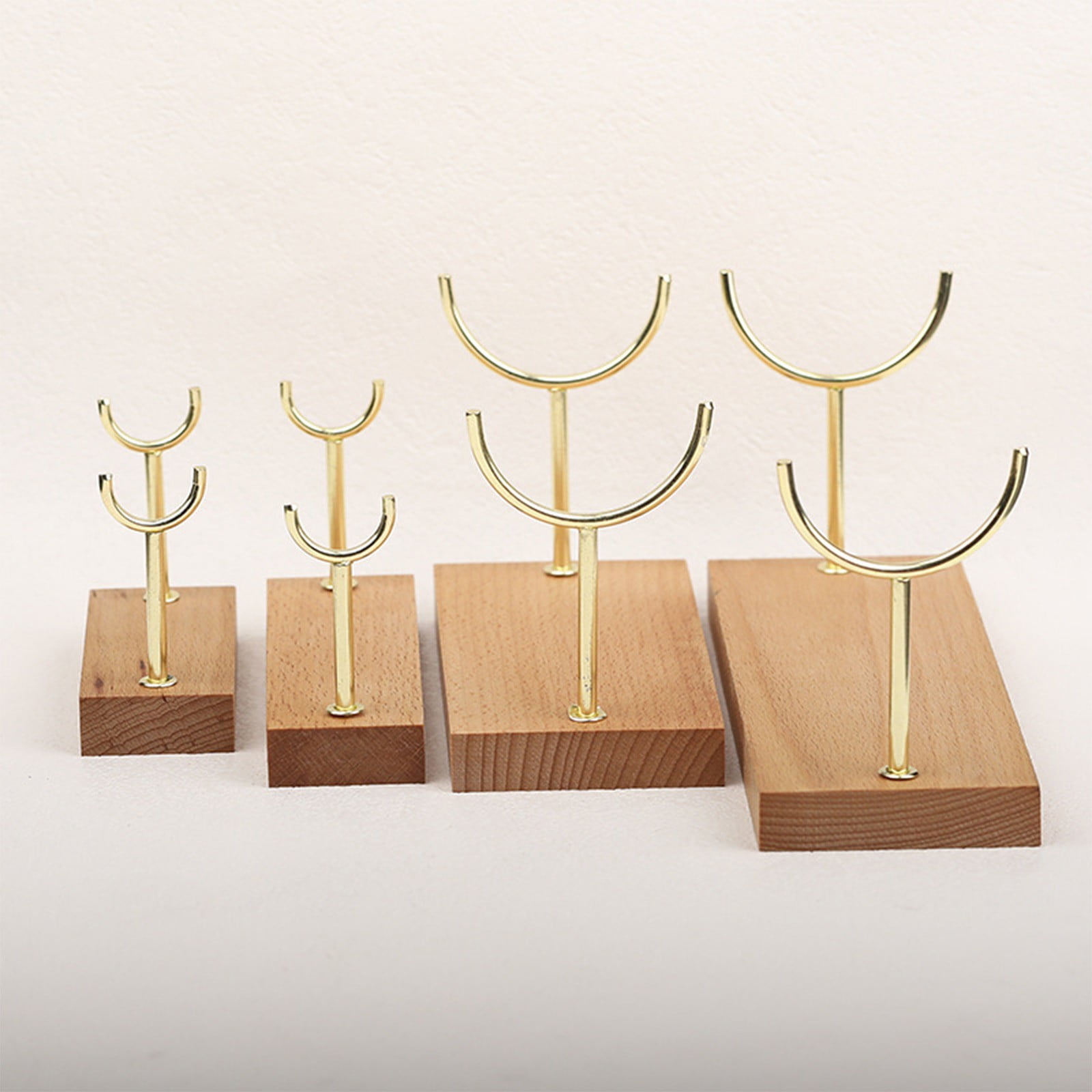 Blukids Wooden Double Prong Bracelet Display Stand, Jewelry Organizer ...