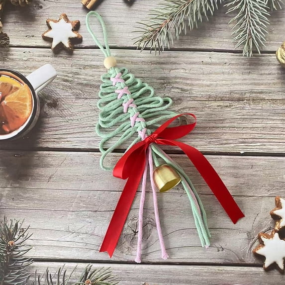 Blukids Woven Flax Christmas Ornament Hanging Decor 12x4in Tree Pendant ...