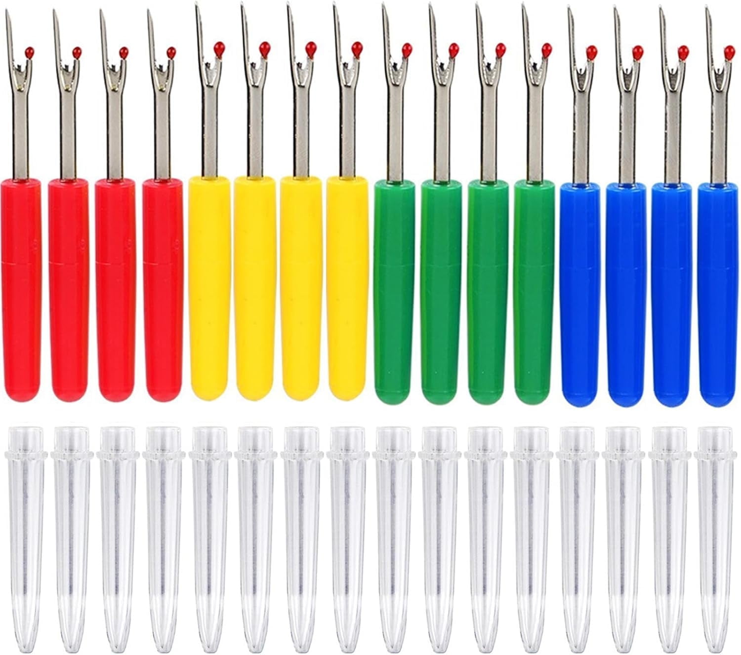 Blulu 16 Pcs Seam Ripper Stitch Thread Sewing Kit Unpicker with Plastic ...