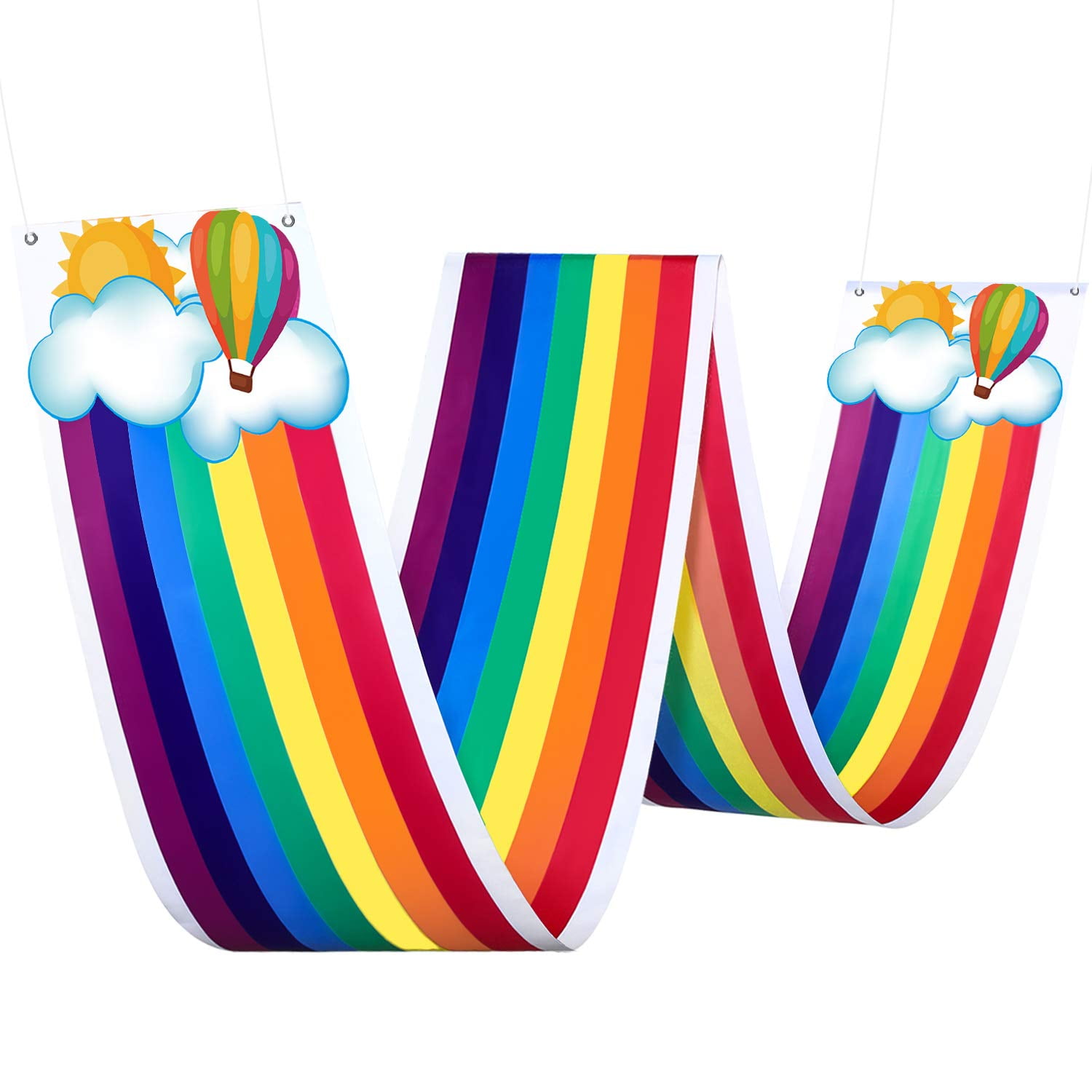 Blulu 2 Pcs AJH3 Rainbow Ceiling Decorations Rainbow Ceiling Garland ...