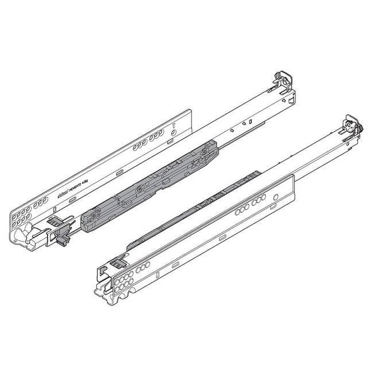 Blum Heavy Duty 12 in. 100 lbs Soft Close Movento Undermount Drawer ...