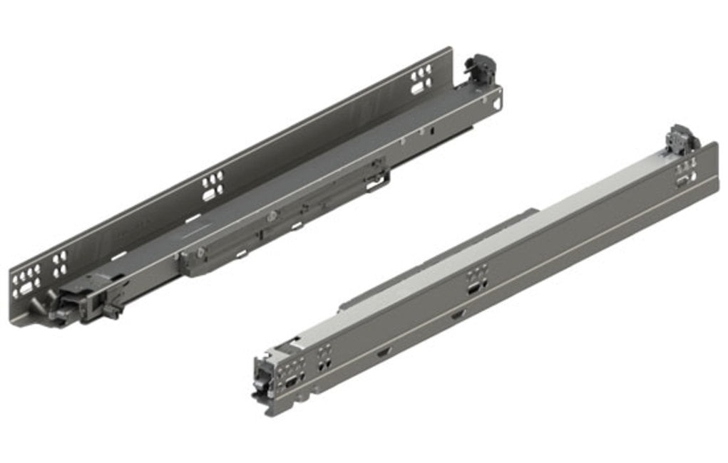 Blum B763h3810s Movento 15" Soft-Close Full Extension Zinc Drawer Slide ...