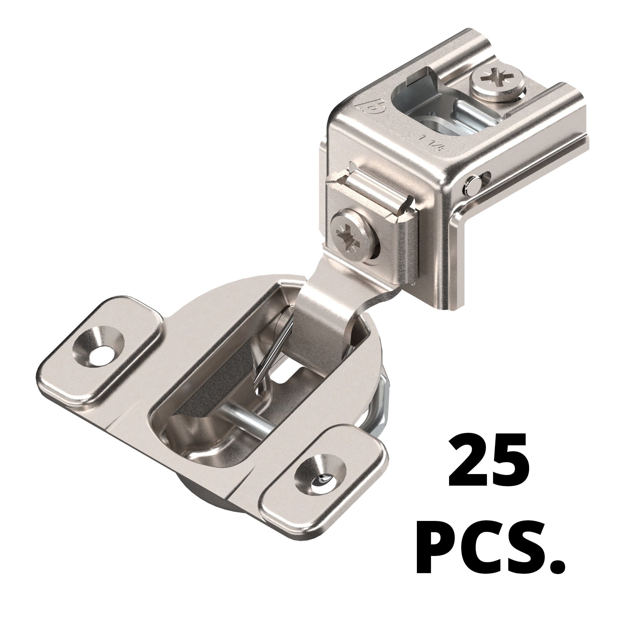 Blum COMPACT hinge (25 Pack), 1-1/4" Overlay, 110° Opening Angle, Steel ...
