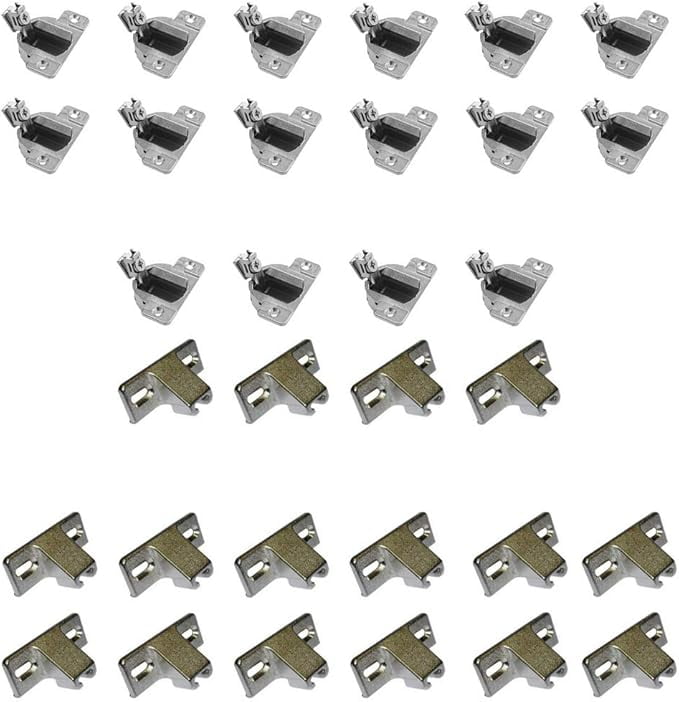 Blum Compact 33 Hinges with 1/2" Overlay Plate (16 Hinges + 16 Plates ...