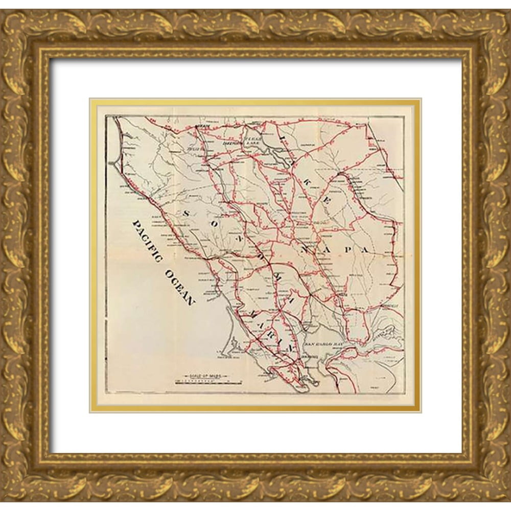 Blum, George W. 21x20 Gold Ornate Wood Framed with Double Matting ...