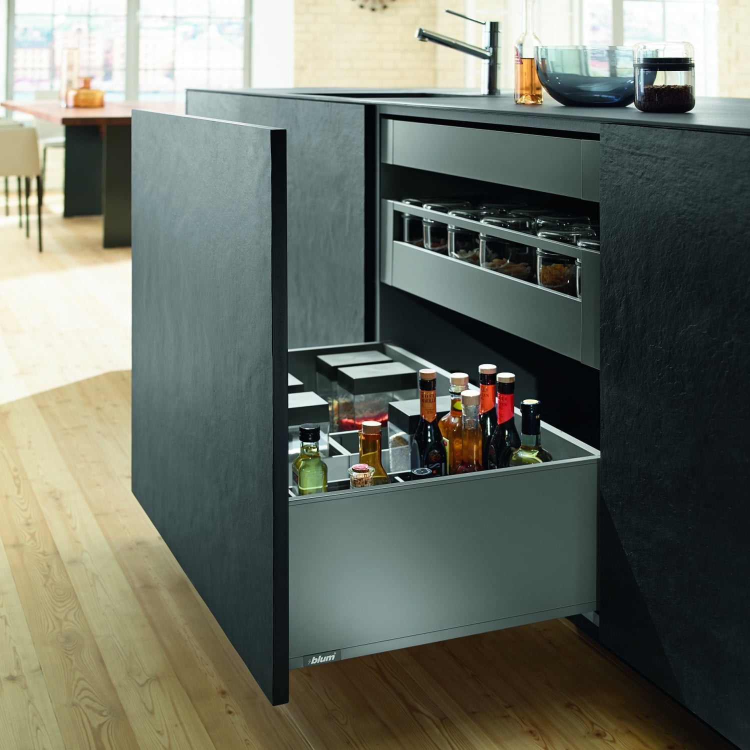 Blum Legrabox F 19-11/16" Standard Drawer Kit, Orion Gray, 88 lb ...
