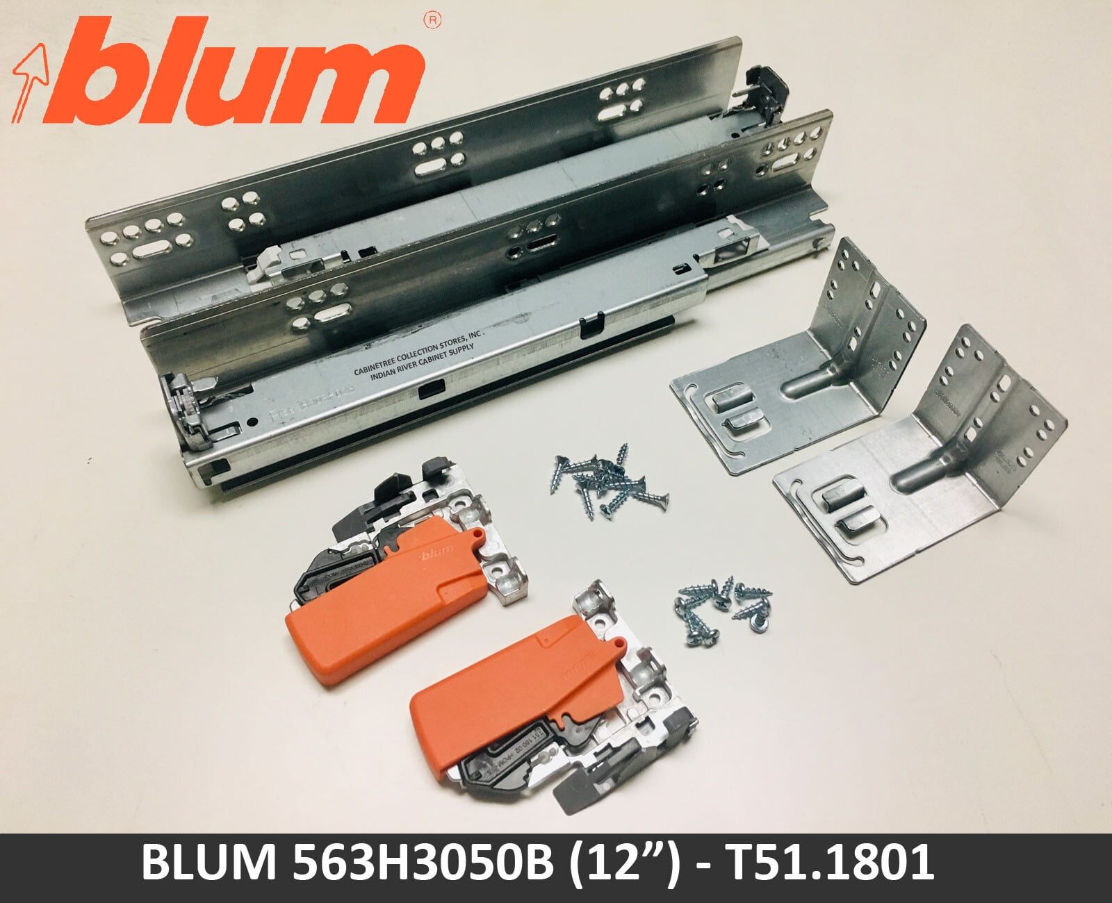 Blum TANDEM plus BLUMOTION 563H Soft Close 12" Drawer Slide Kit ...