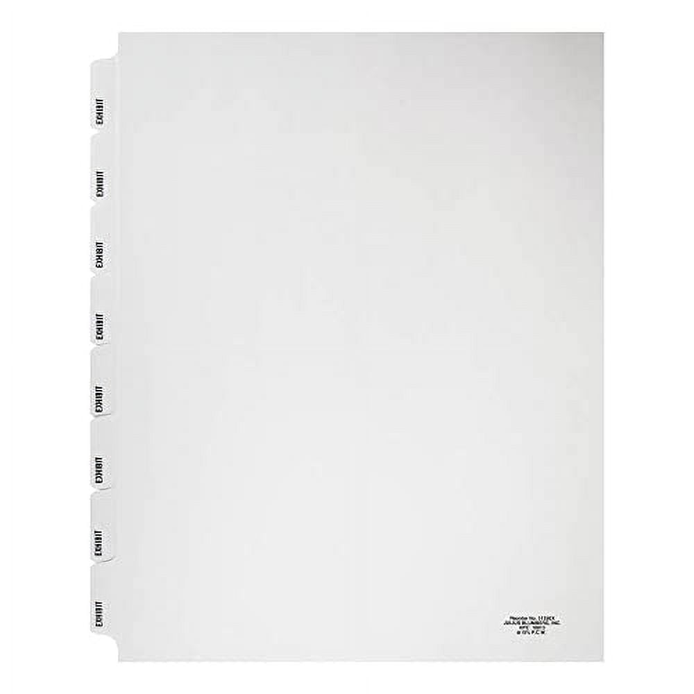 Blumberg Blank, Letter Size, Side Tabbed, Not Punched, Exhibit Index ...