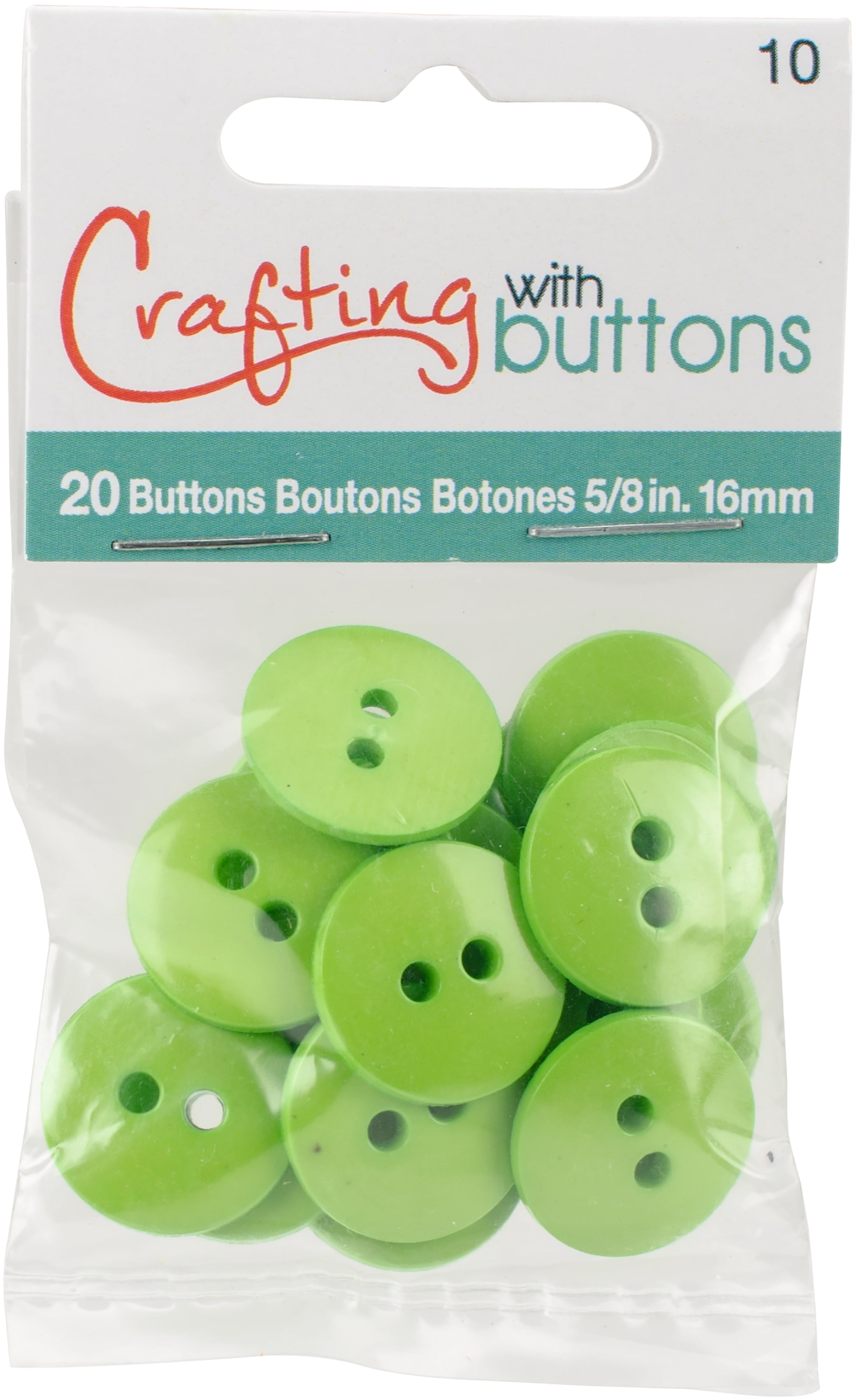 Blumenthal Small Color Buttons 20/Pkg-Lime Green 5/8" - Walmart.com