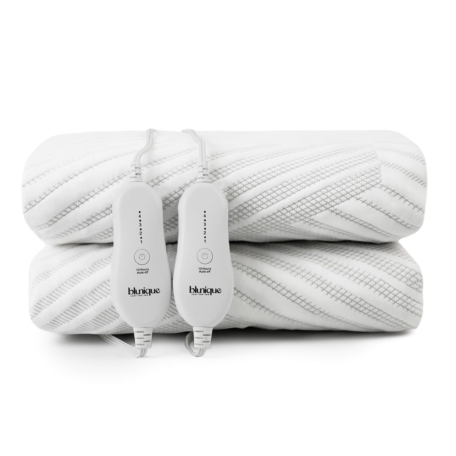 Blunique Heated Mattress Pad Queen Size with Dual Control Electric ...