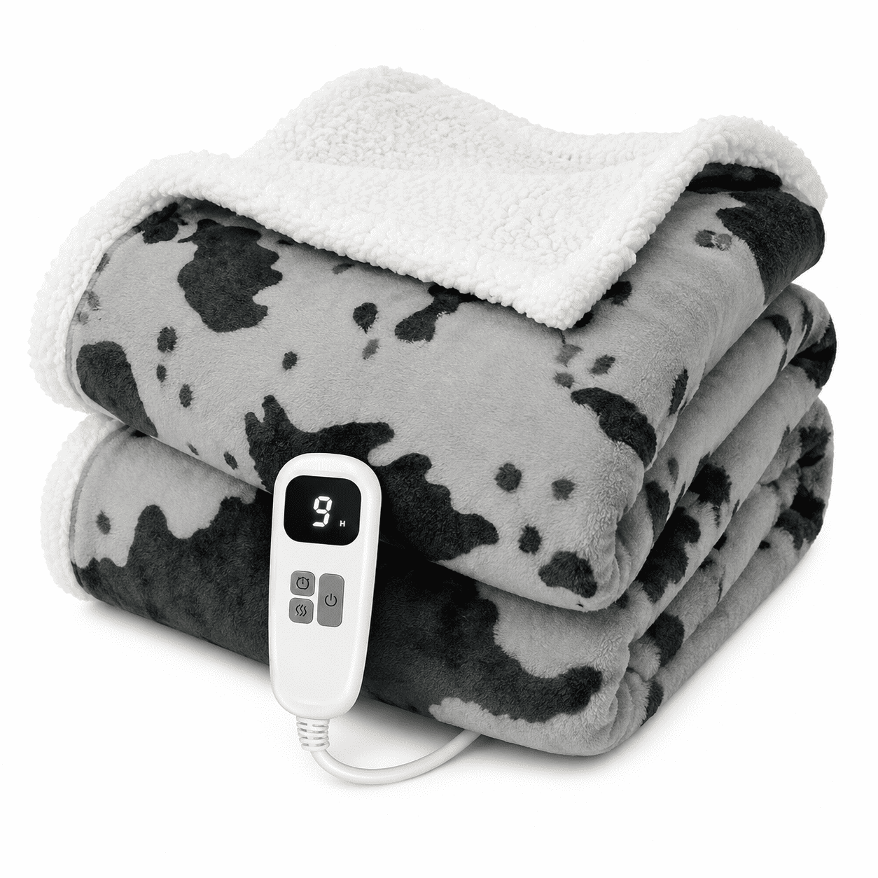 Blunique Heated Throw Blanket, 50" x 60" Electric Blanket with 10 Heat ...