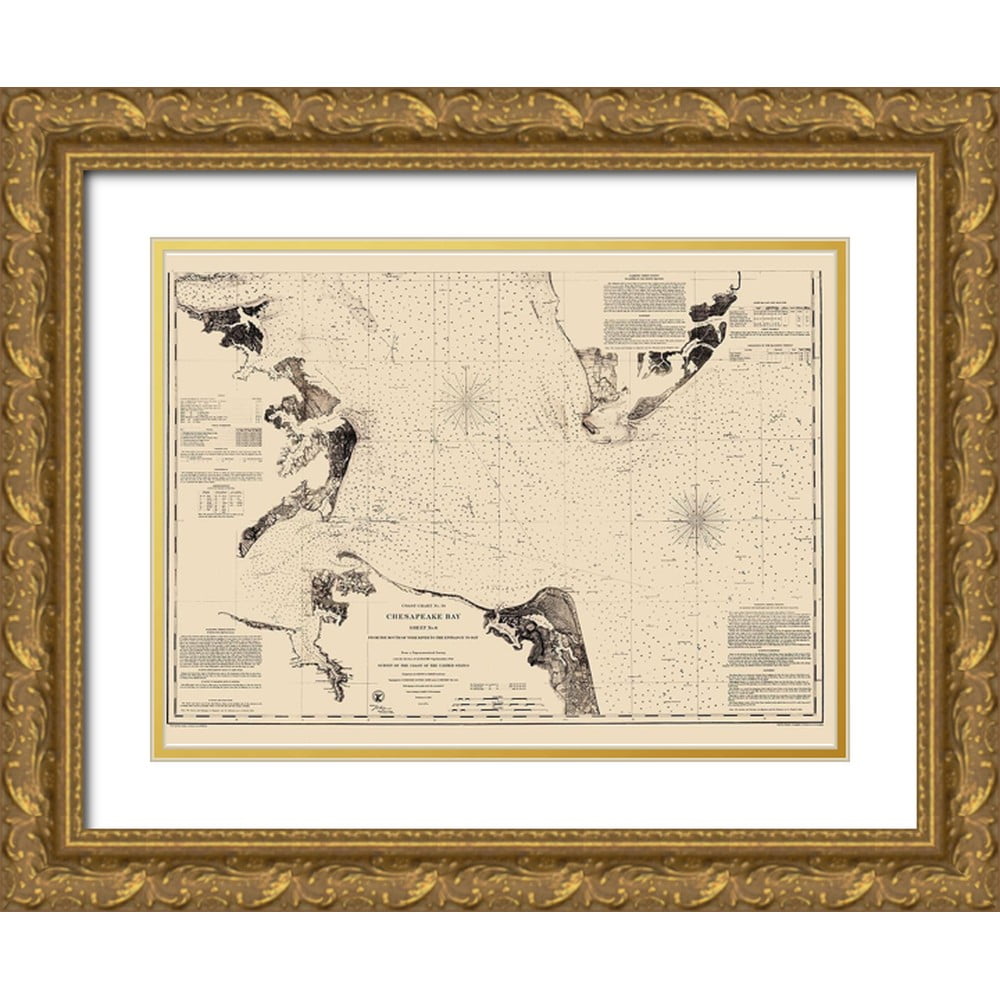 Blunt 14x11 Gold Ornate Wood Framed with Double Matting Museum Art ...
