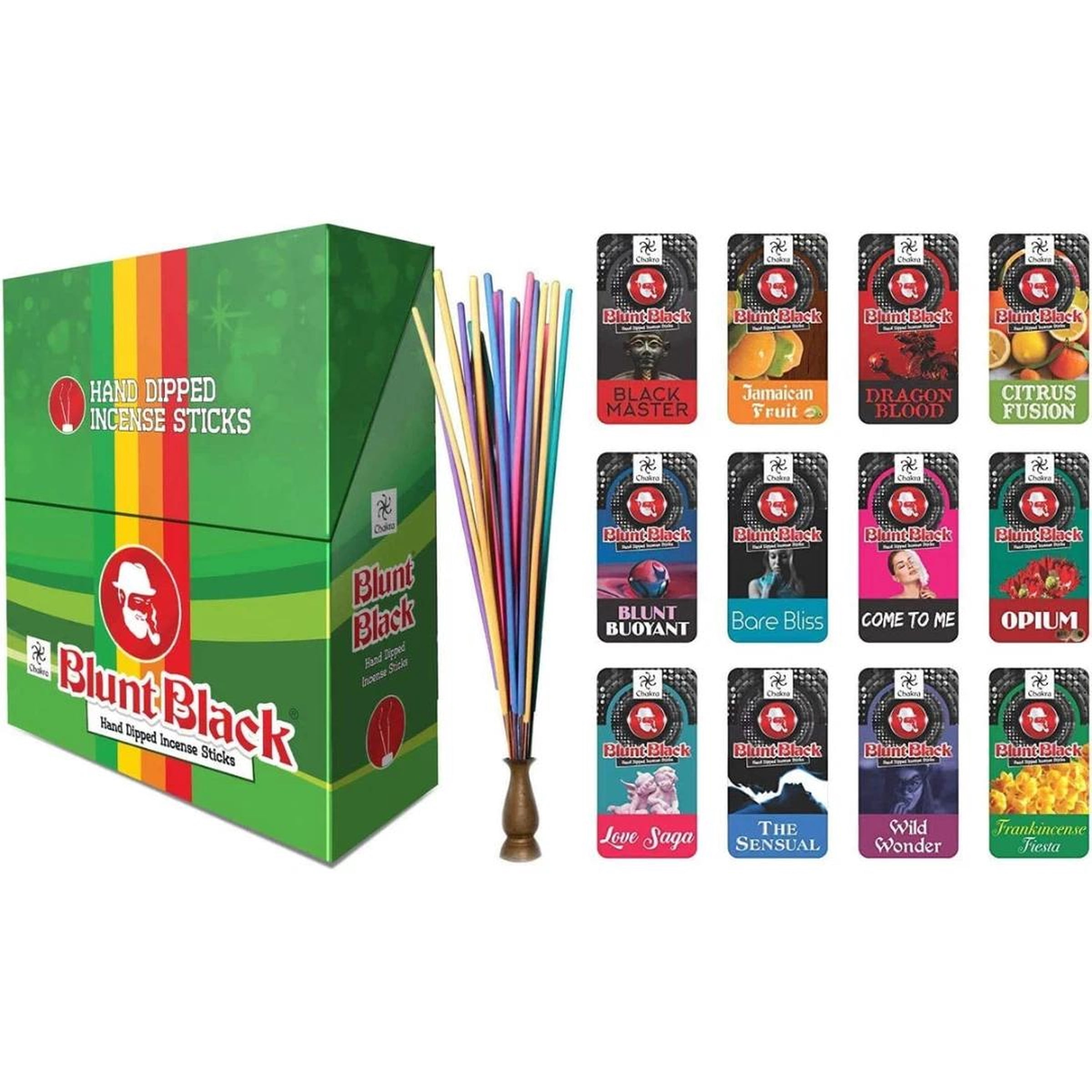 Blunt Black Hand Dipped Incense 72 Packs of 12 incense! - Walmart.com