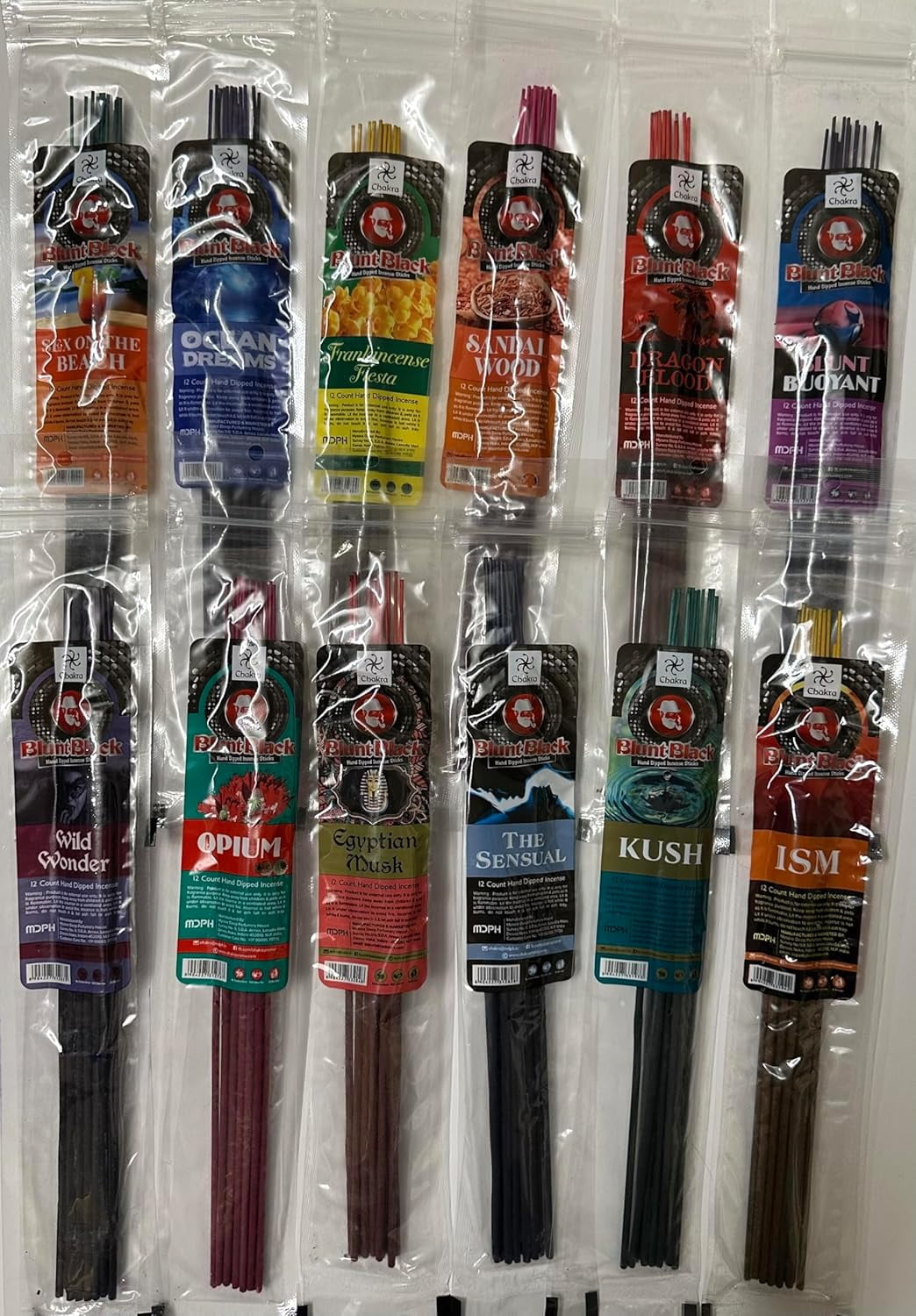 Blunt Black Variety Pack of 10.5" inch Incense Sticks, Set of 12 ...