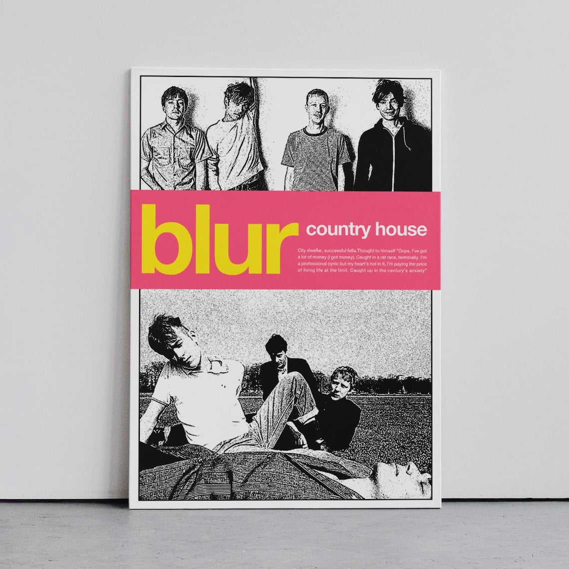 Blur Poster, Music Wall Art, Band Cover Graphic, Britpop Poster, Indiepop Poster, Art Print ...