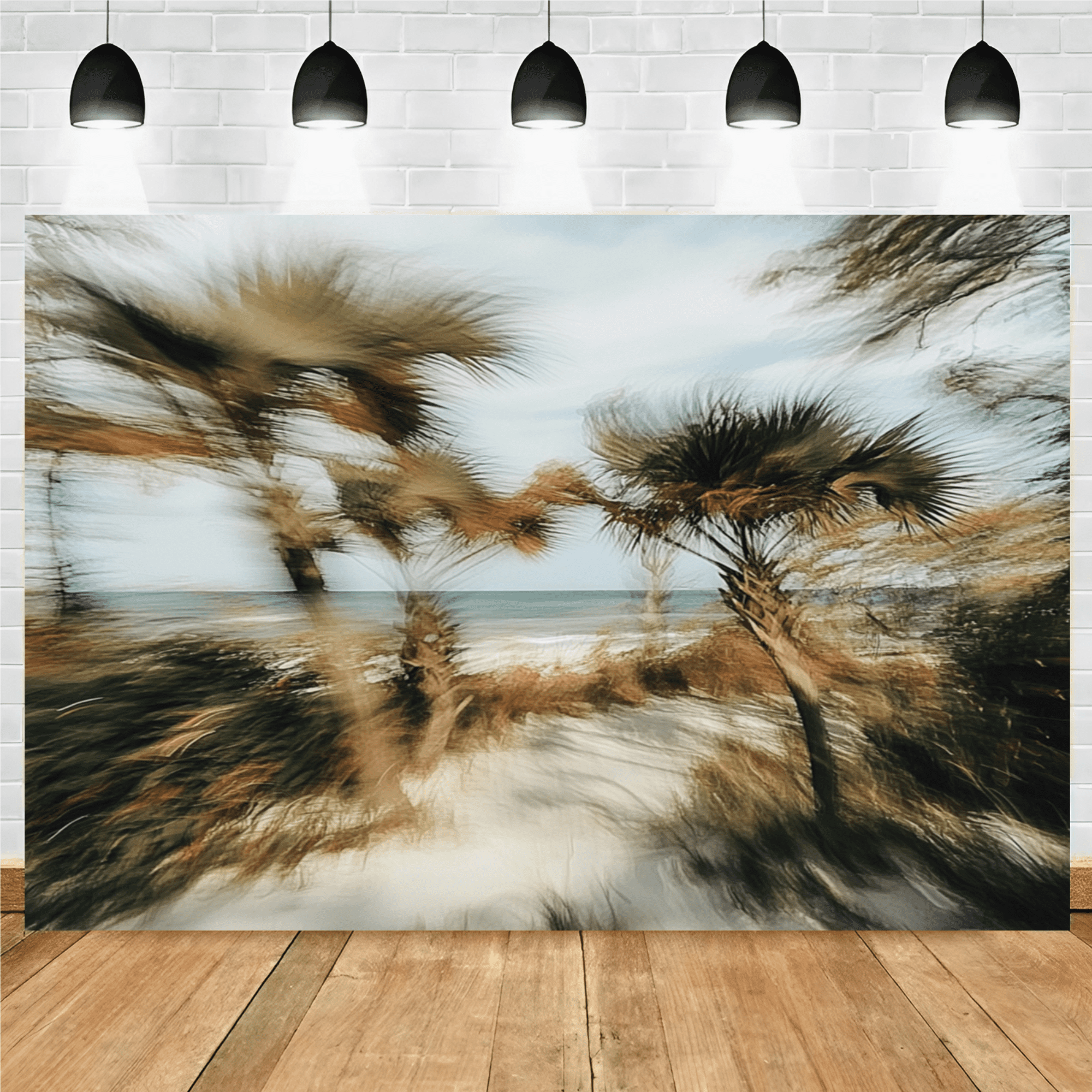 Blurred Beach Palm Trees Natural Scenic Backdrops Summer Landscape ...