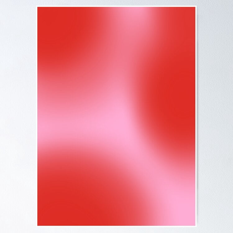 Blurred Dot Print Pink and Red UNFRAMED Poster, 8x12 - Walmart.com
