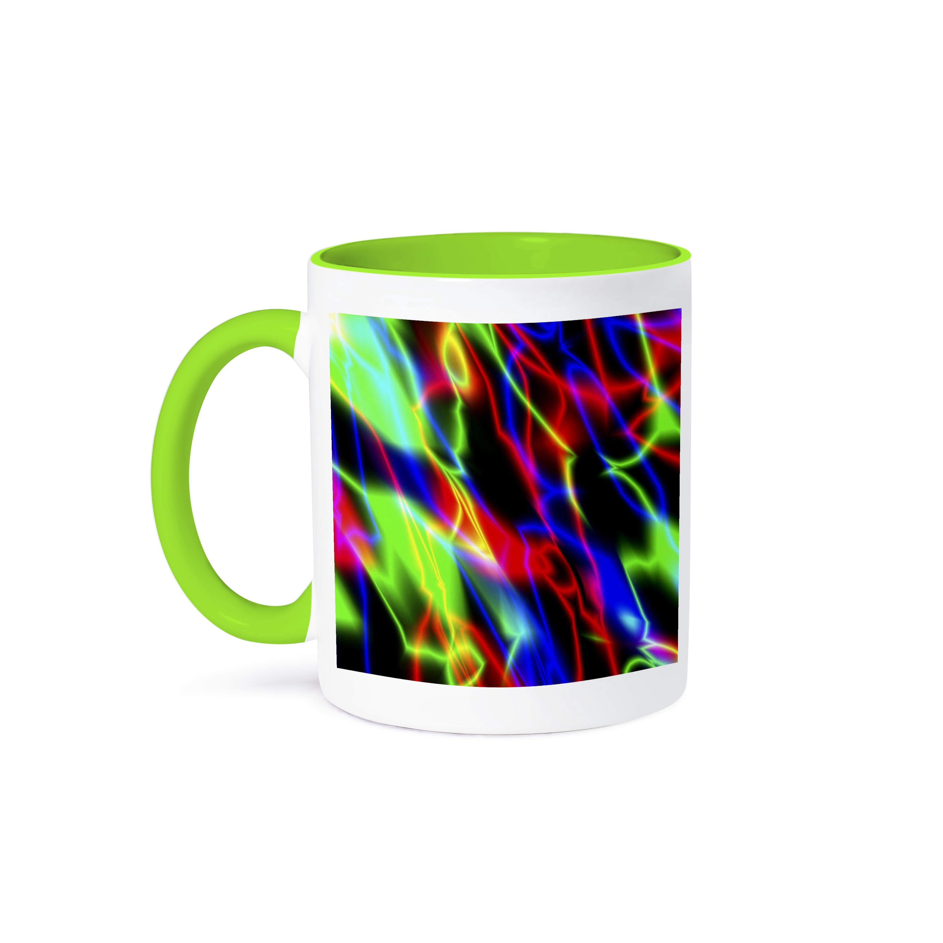 Blurred Neon Lights, 11oz Two-Tone Green Mug - Walmart.com