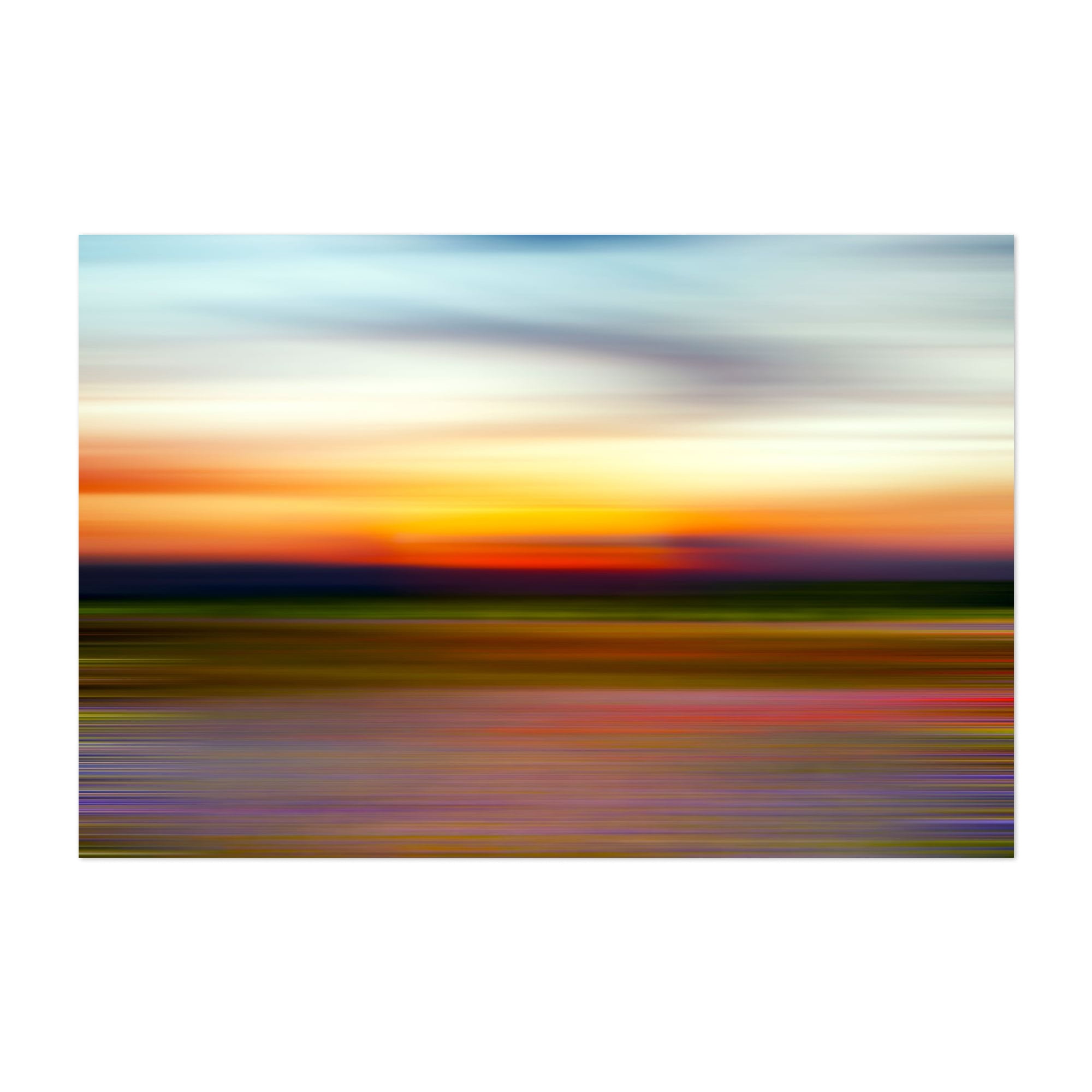 Blurred Sunset Hues - Photography Abstract Sunset Minimalist Nature ...