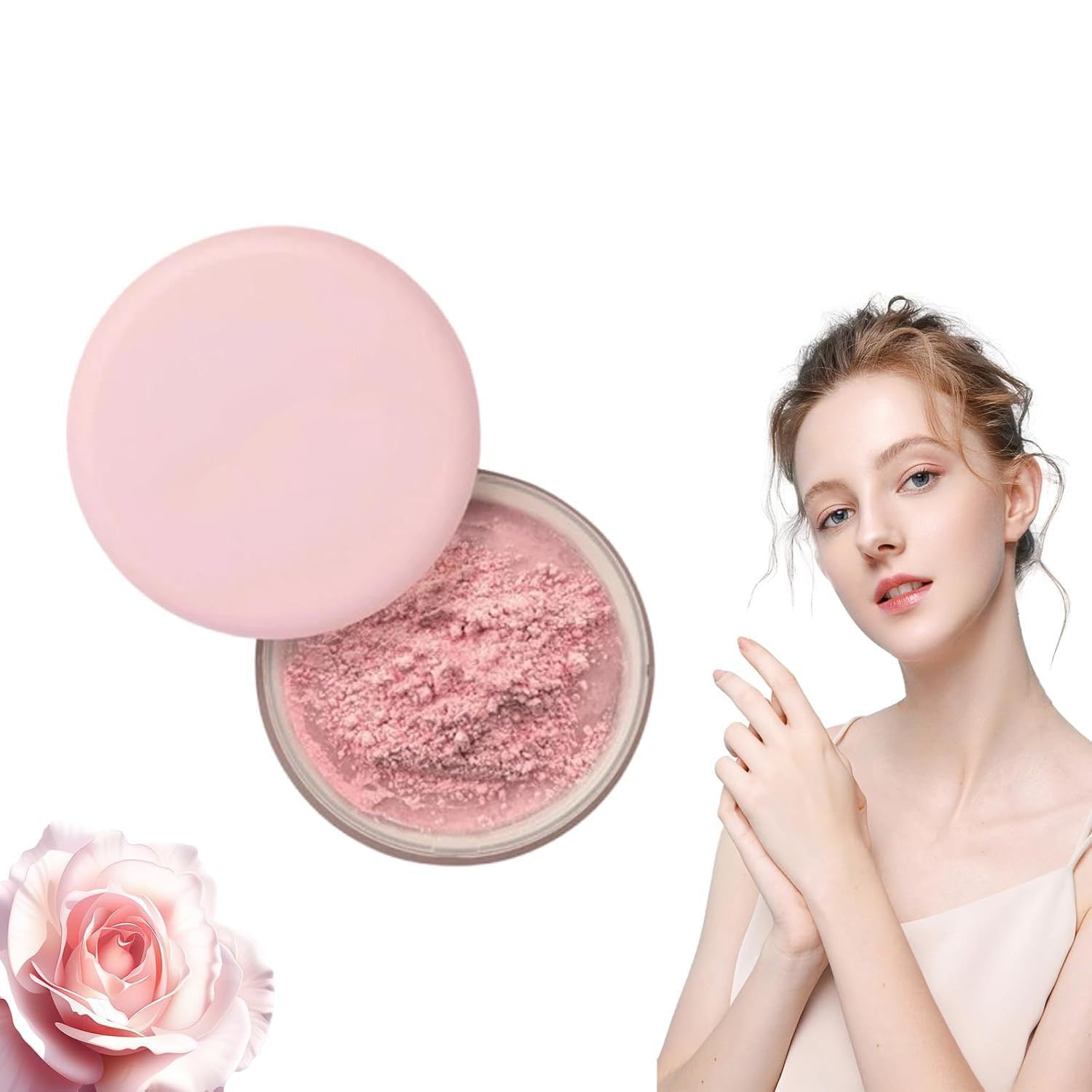 Blurring Setting Powder, 2025 New Waterproof Setting Powder Pink ...