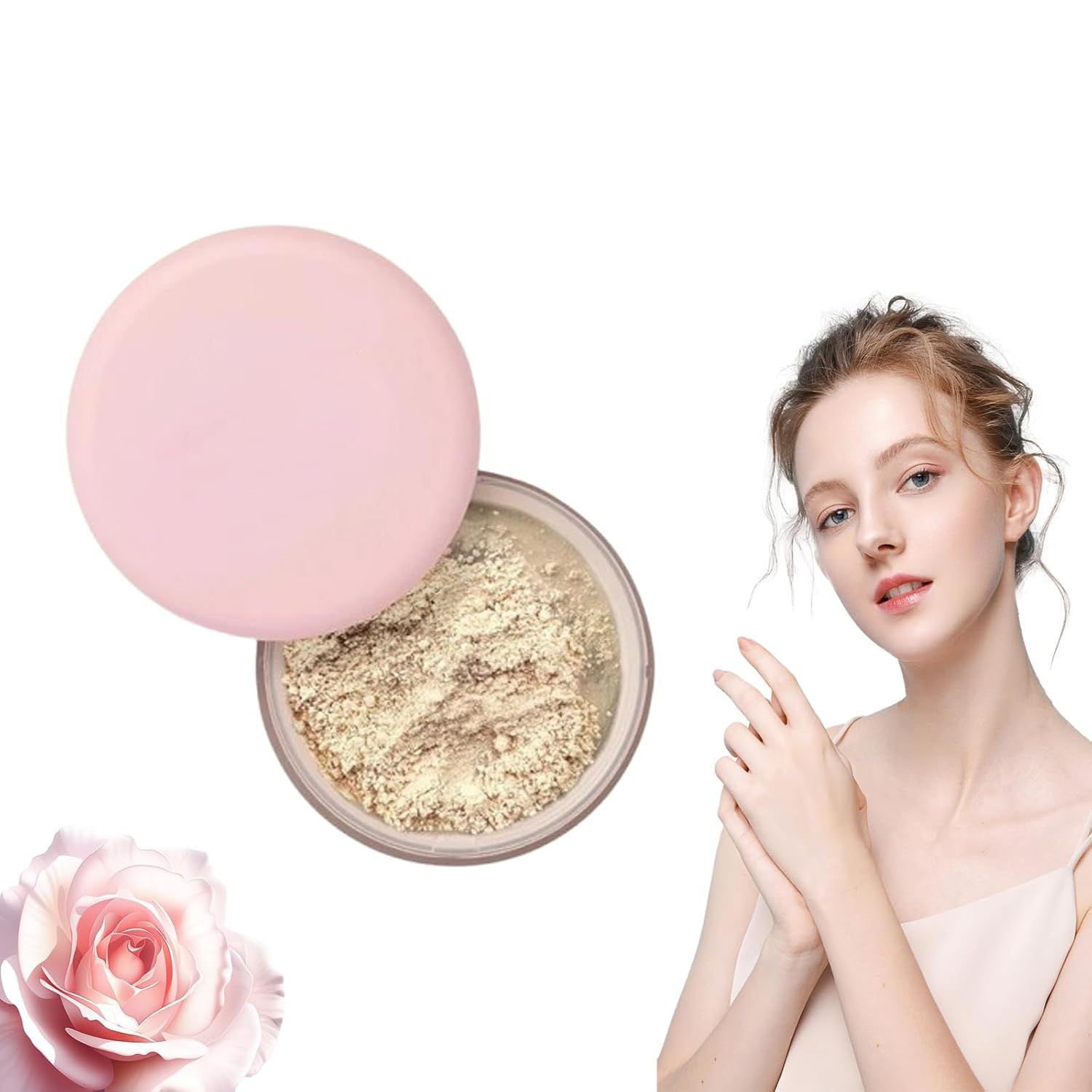 Blurring Setting Powder, 2025 New Waterproof Setting Powder Pink ...